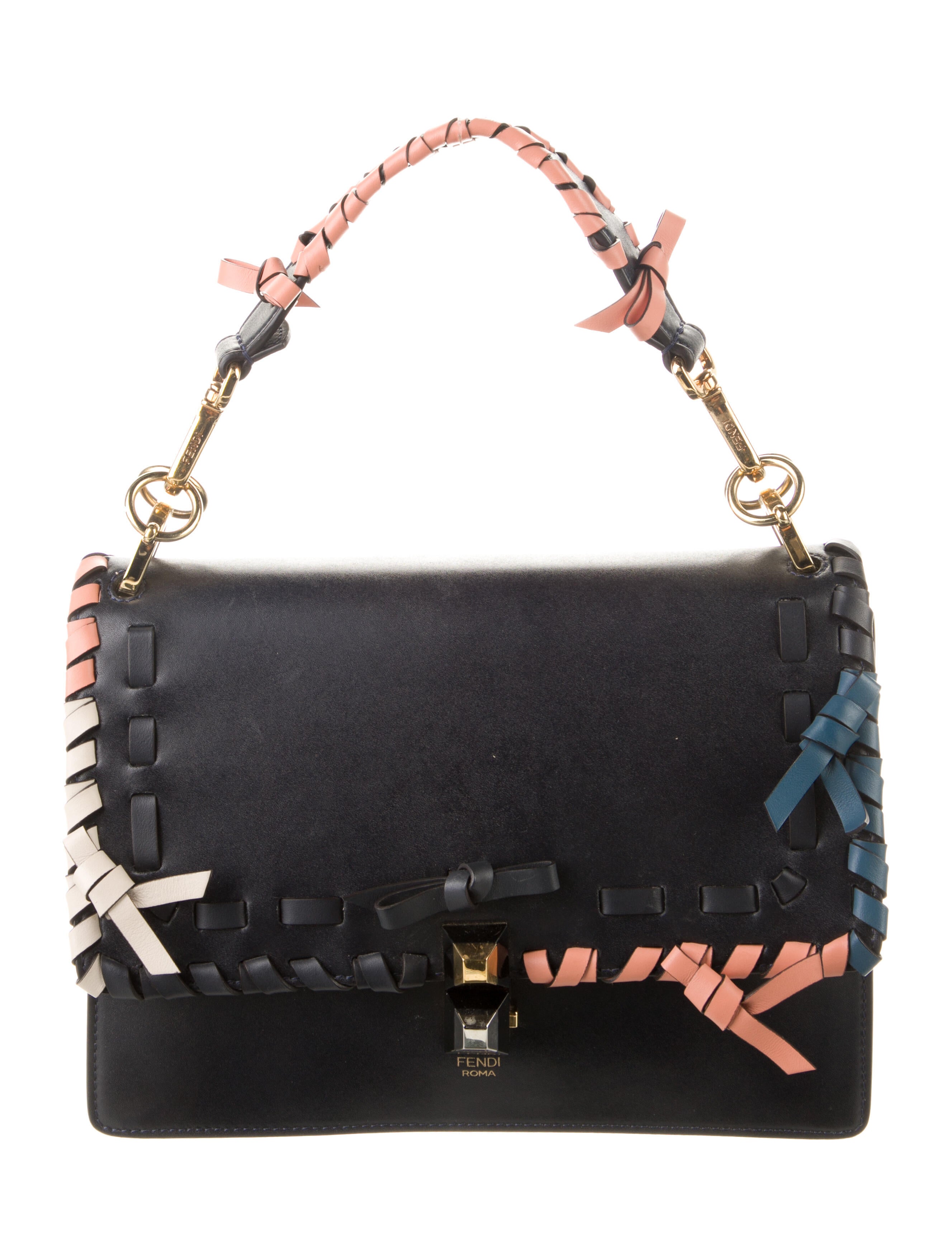 Fendi Beaded Baguette Bag - Blue Handle Bags, Handbags - FEN209664 ...