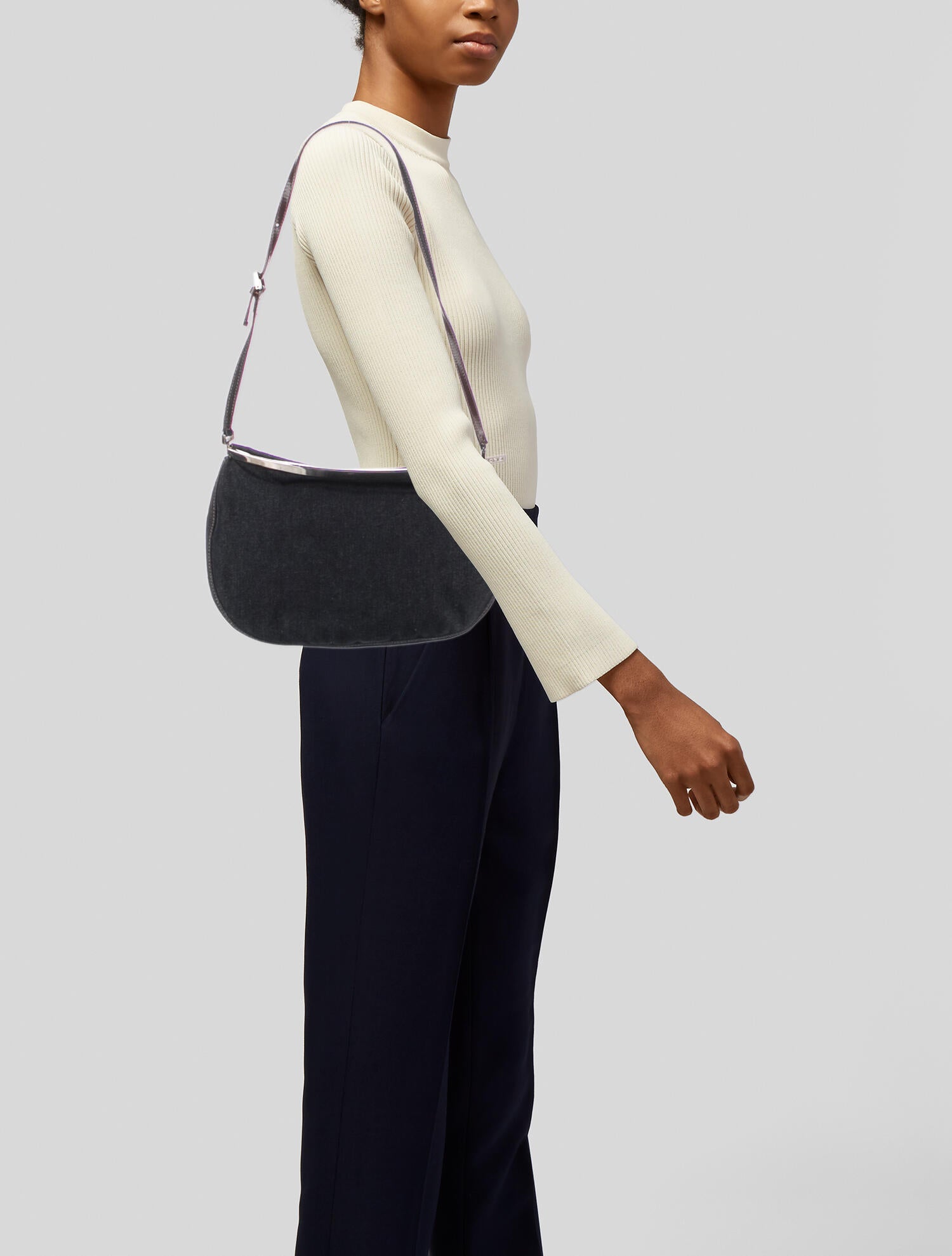 Fendi Denim Embellished Baguette - Blue Shoulder Bags, Handbags ...