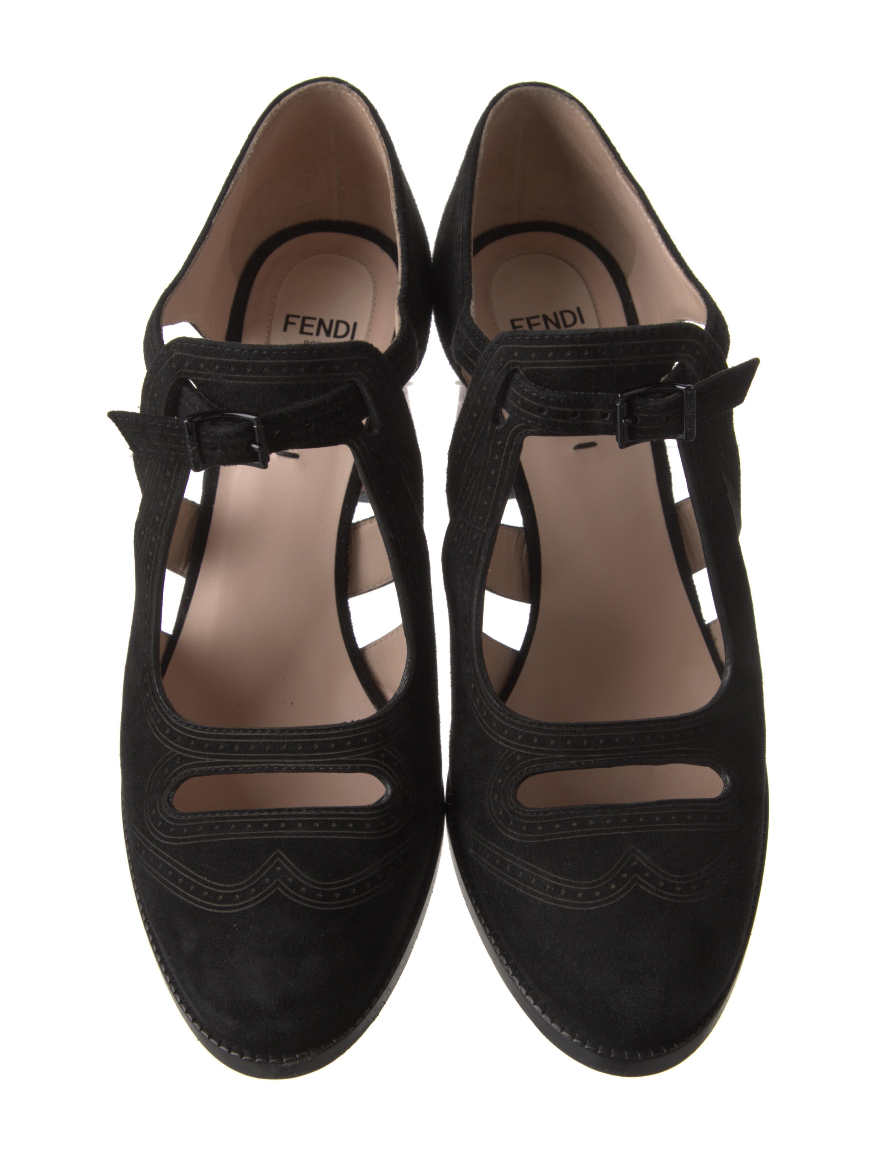 Fendi Raffia Platform Pumps - Black Pumps, Shoes - FEN56336 | The RealReal