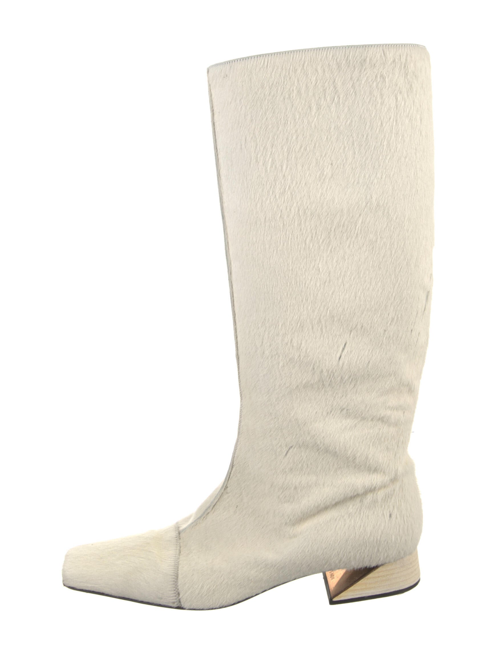 Fendi Ponyhair Riding Boots - White Boots, Shoes - FEN242963 | The RealReal