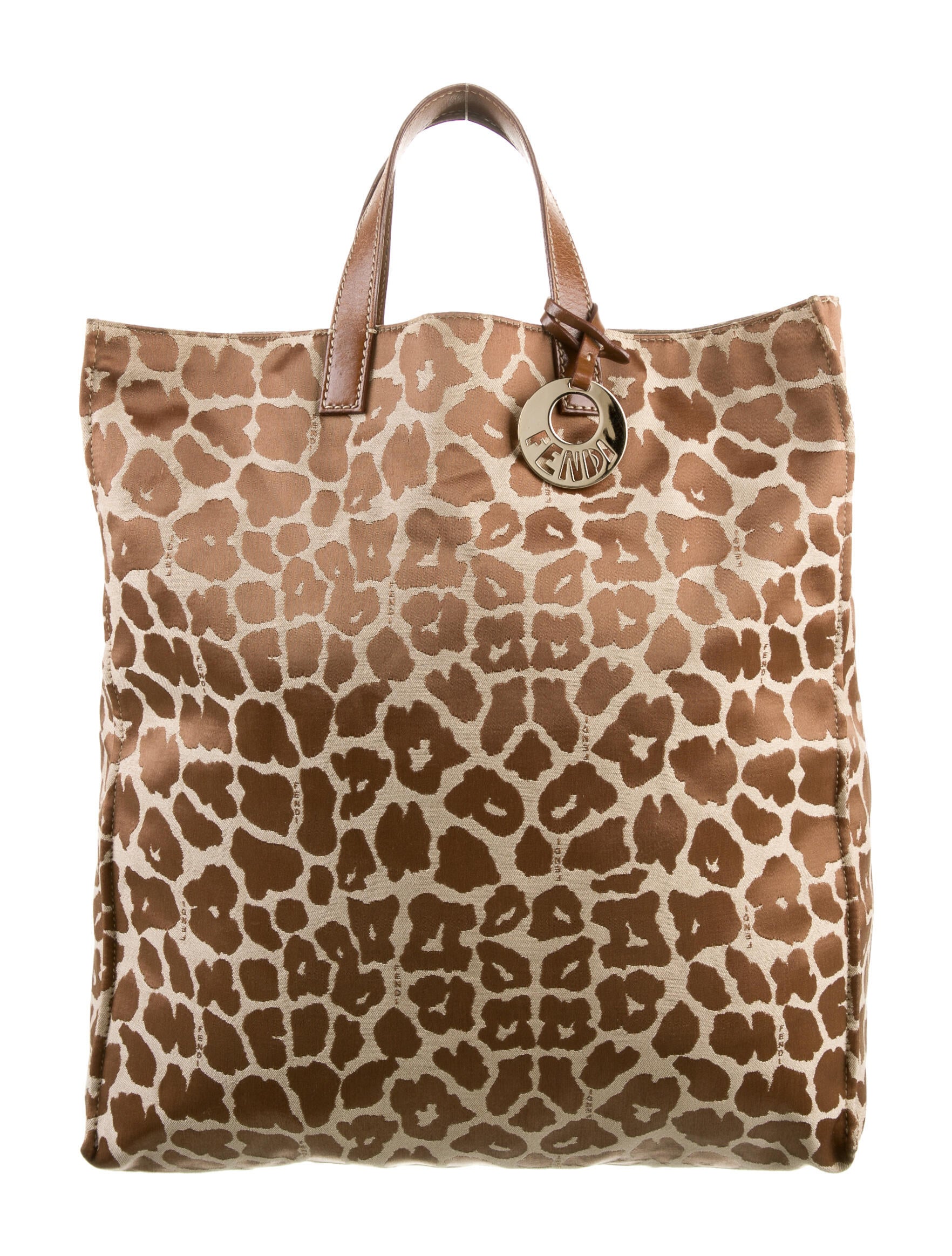 Fendi Leopard Jacquard Shopper Tote - Neutrals Totes, Handbags ...