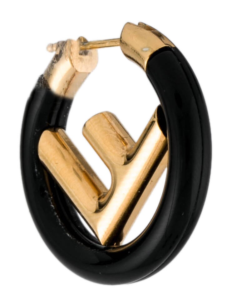 Fendi F is Fendi Large Hoop Earrings - Palladium-Plated Hoop, Earrings ...