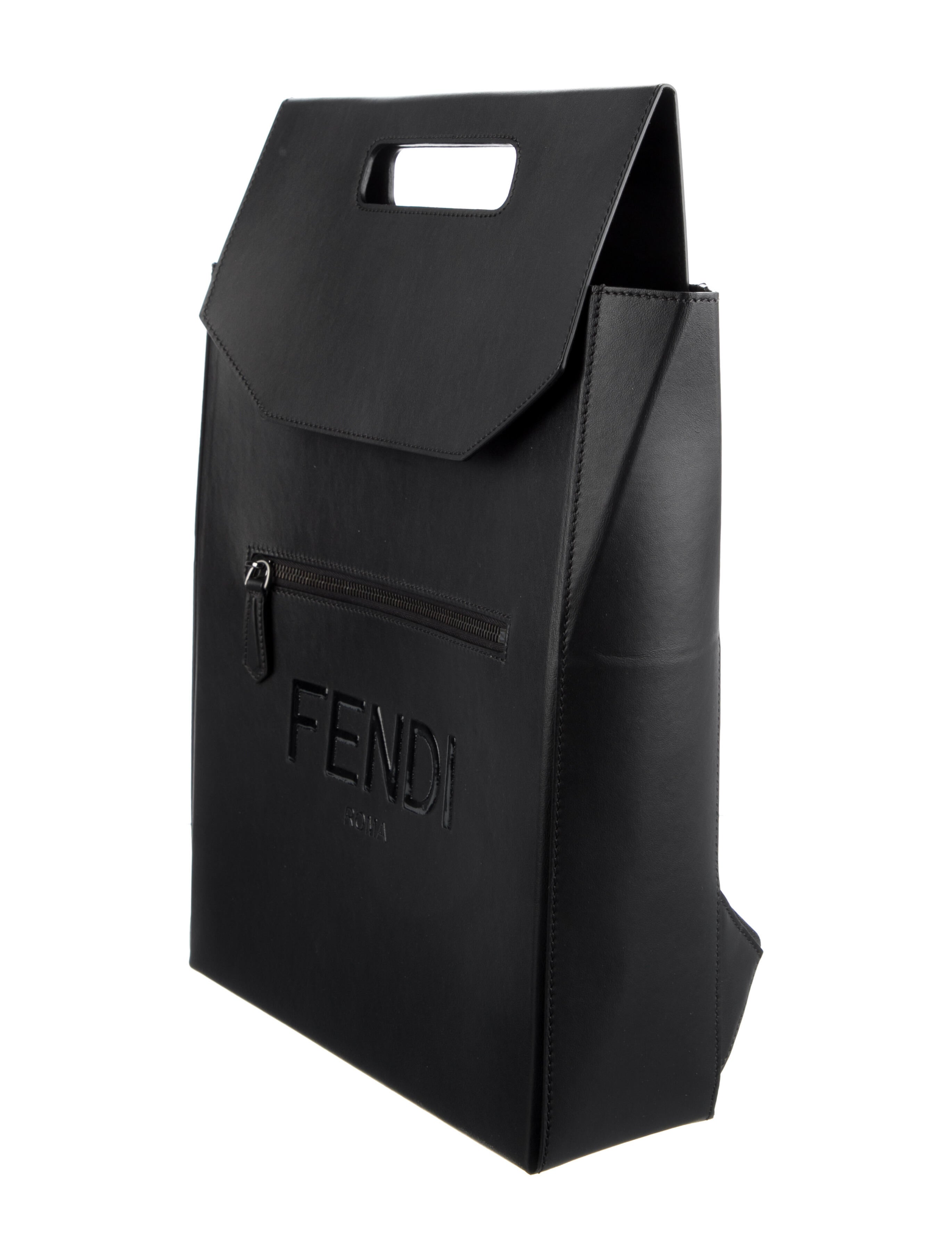 Fendi 2021 Leather Logo Backpack - Black Backpacks, Bags - FEN244162 ...