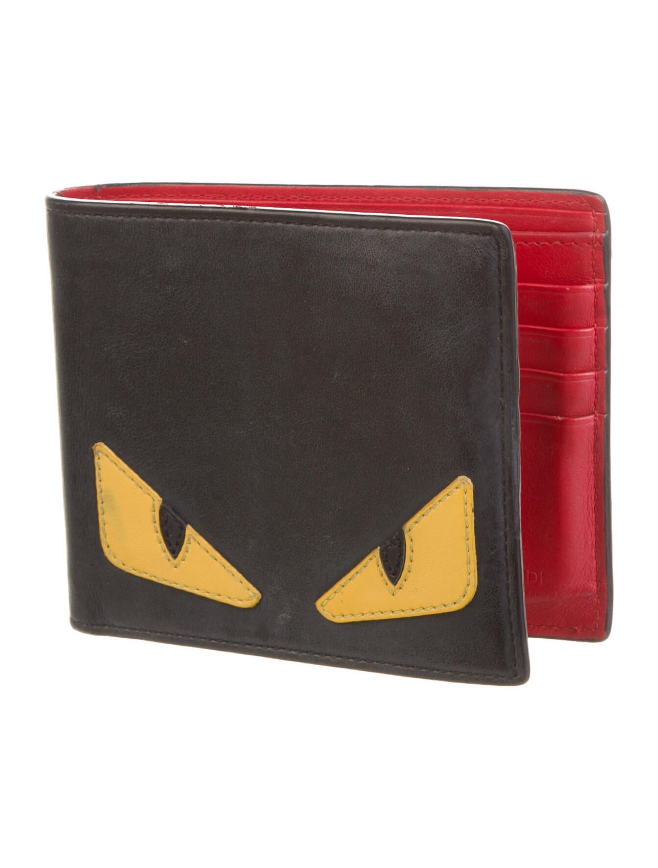 Fendi 2018 Monster Eyes Bifold Wallet - Black Wallets, Accessories ...