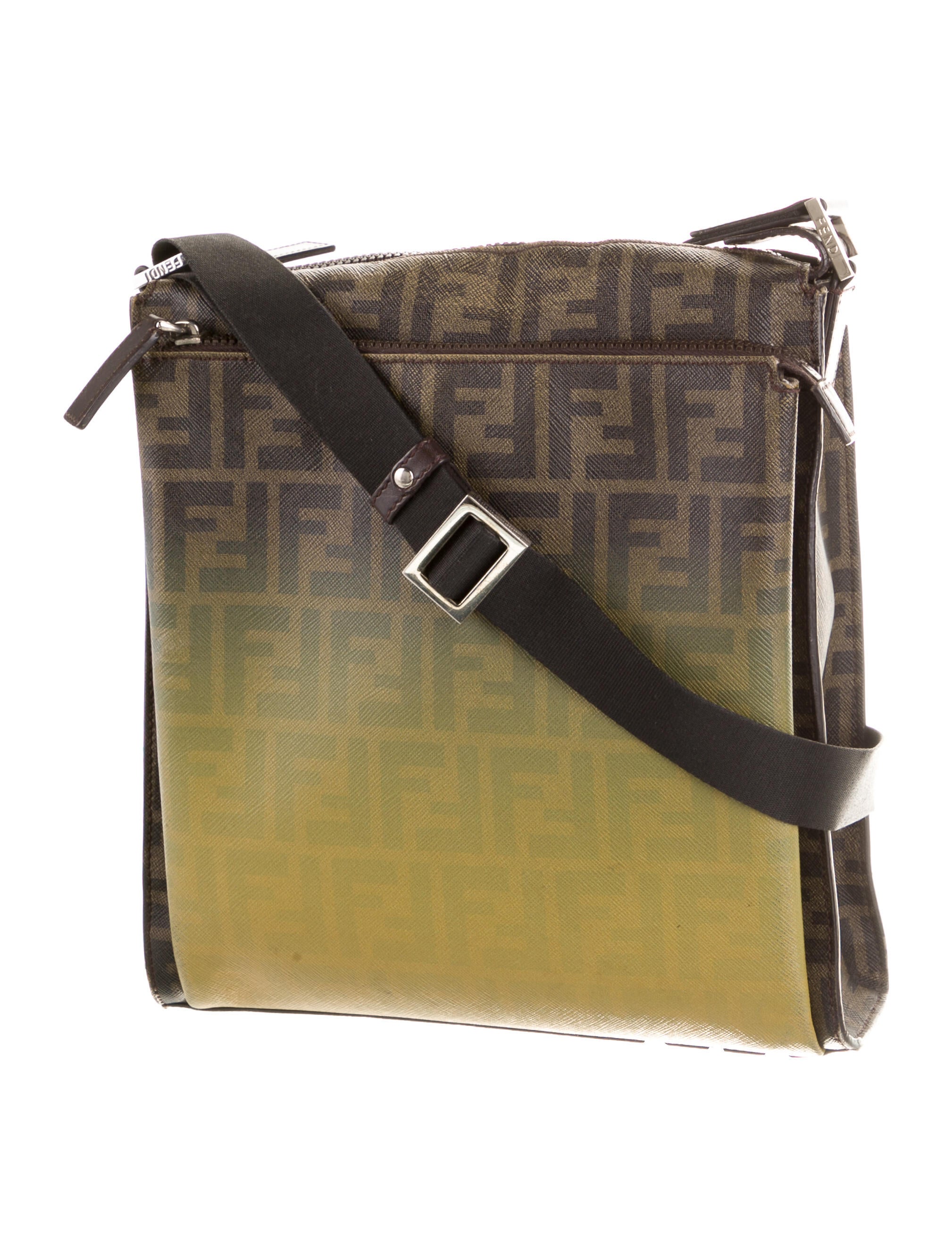 Fendi Zucca Ombre Messenger Bag - Black Crossbody Bags, Handbags ...
