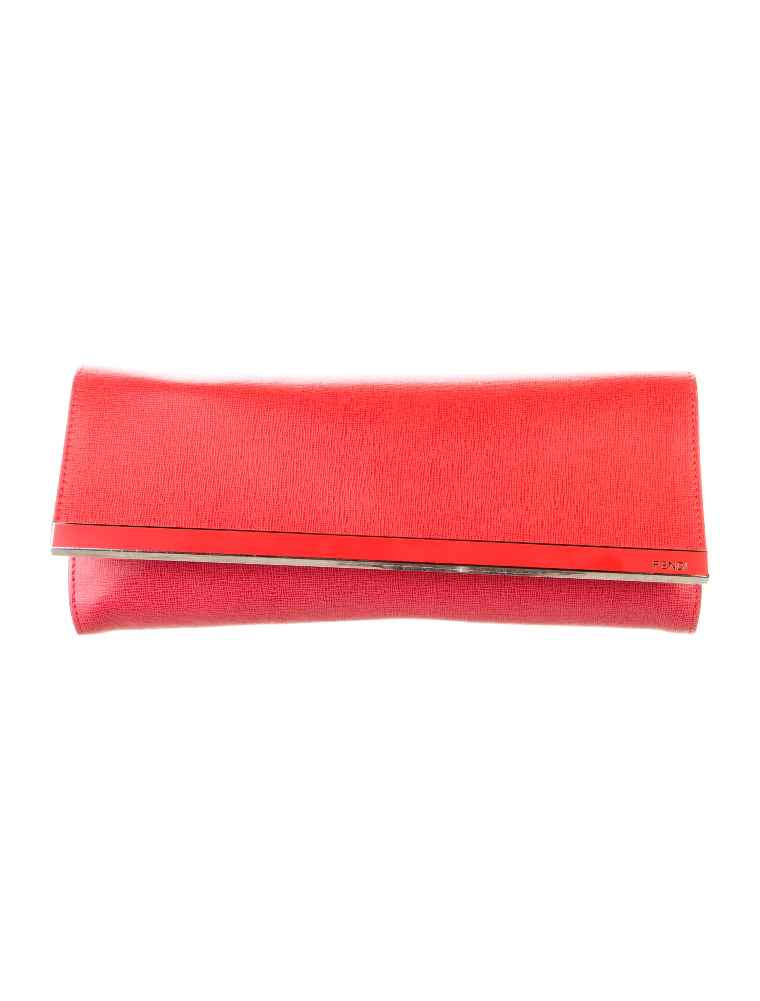 Fendi First Small Clutch w/Strap - Red Clutches, Handbags - FEN232129 ...