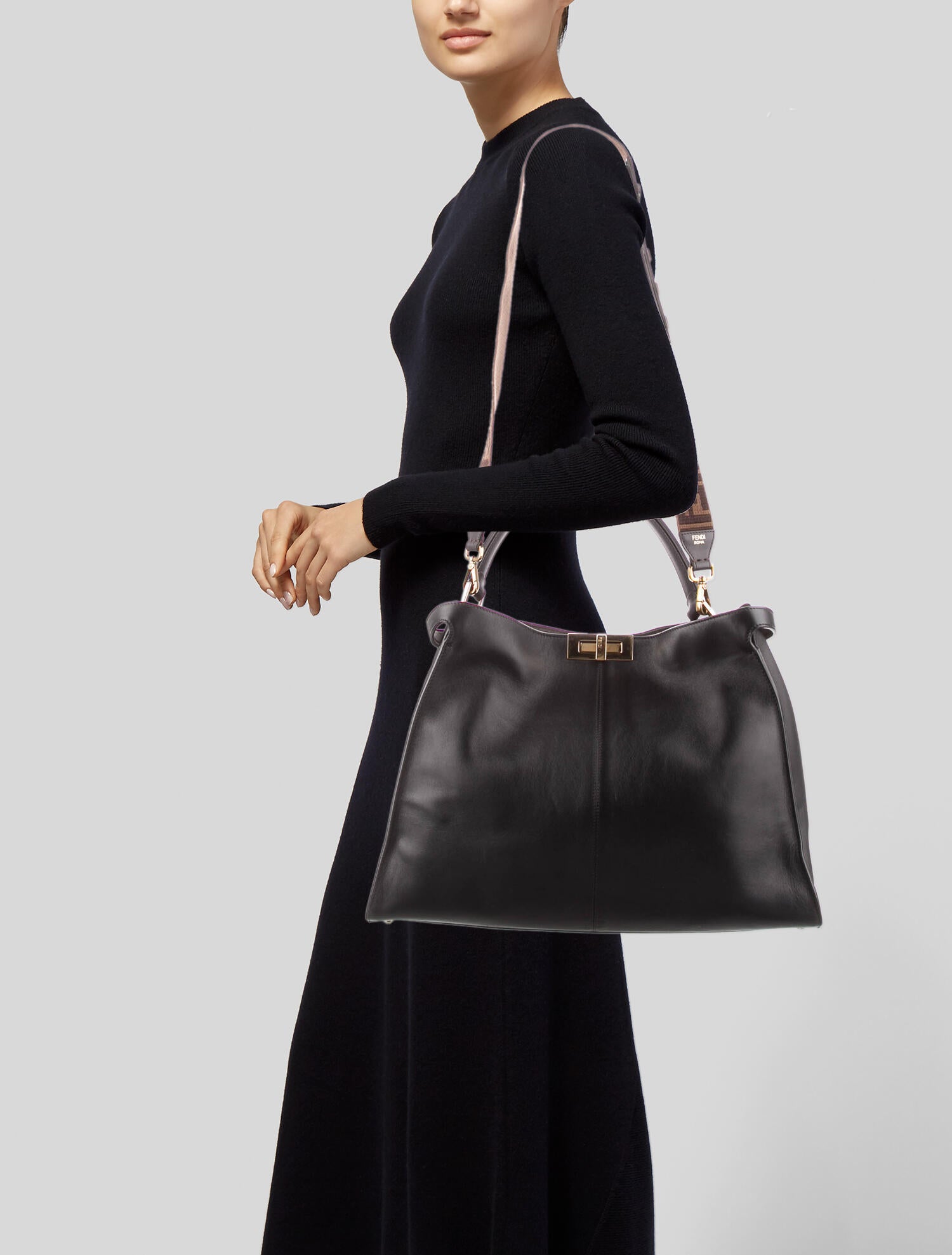 Fendi Large Peekaboo Bag - Brown Shoulder Bags, Handbags - FEN251599 ...