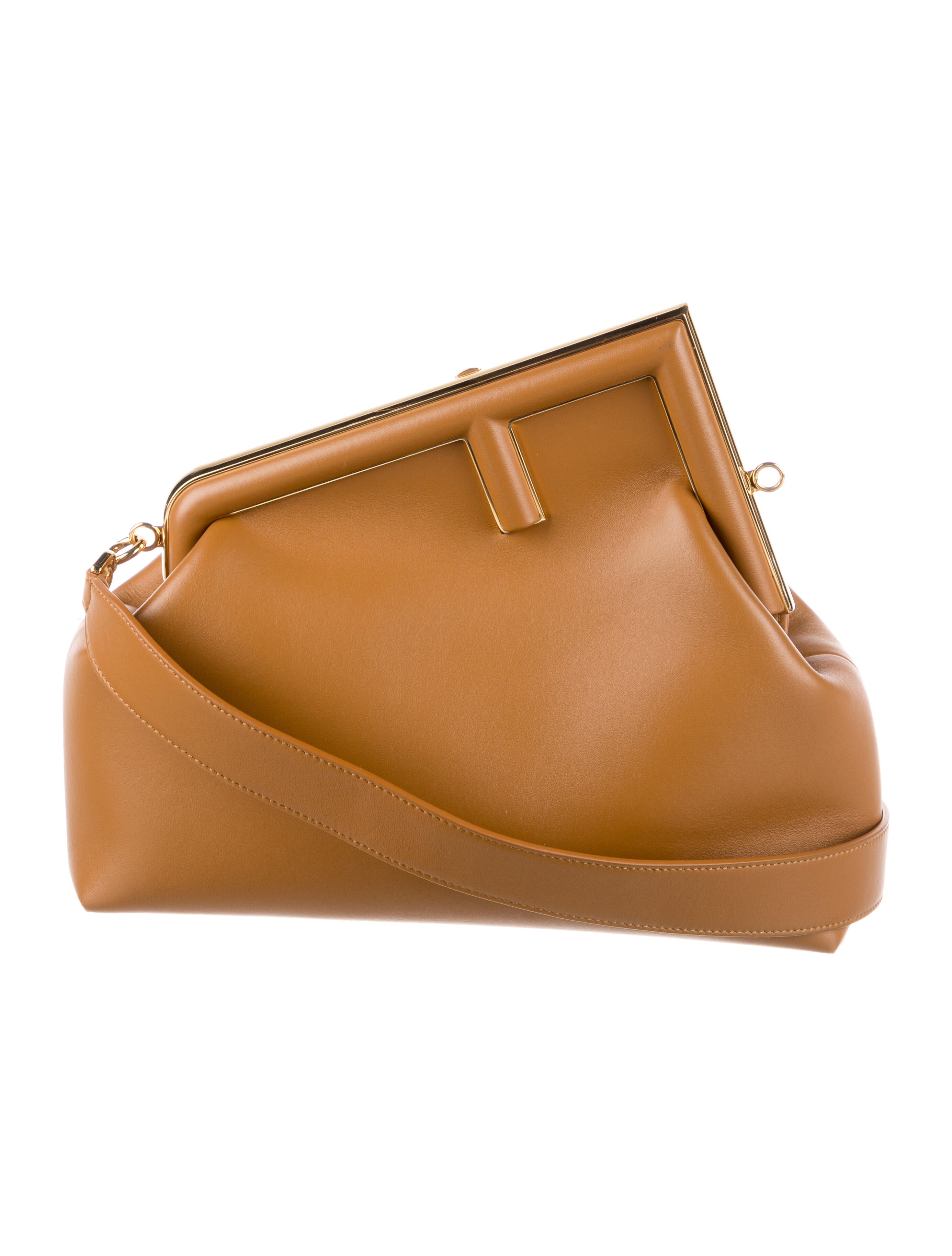 Fendi First Medium Karligraphy Bag - Neutrals Clutches, Handbags ...