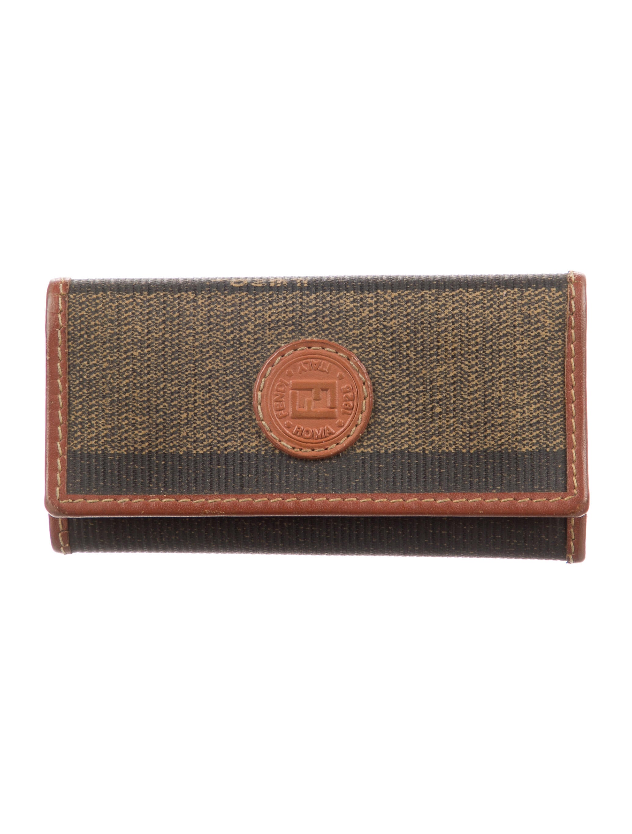 Fendi Fendi Coated Canvas 4 Key Holder - Brown Keychains, Accessories ...