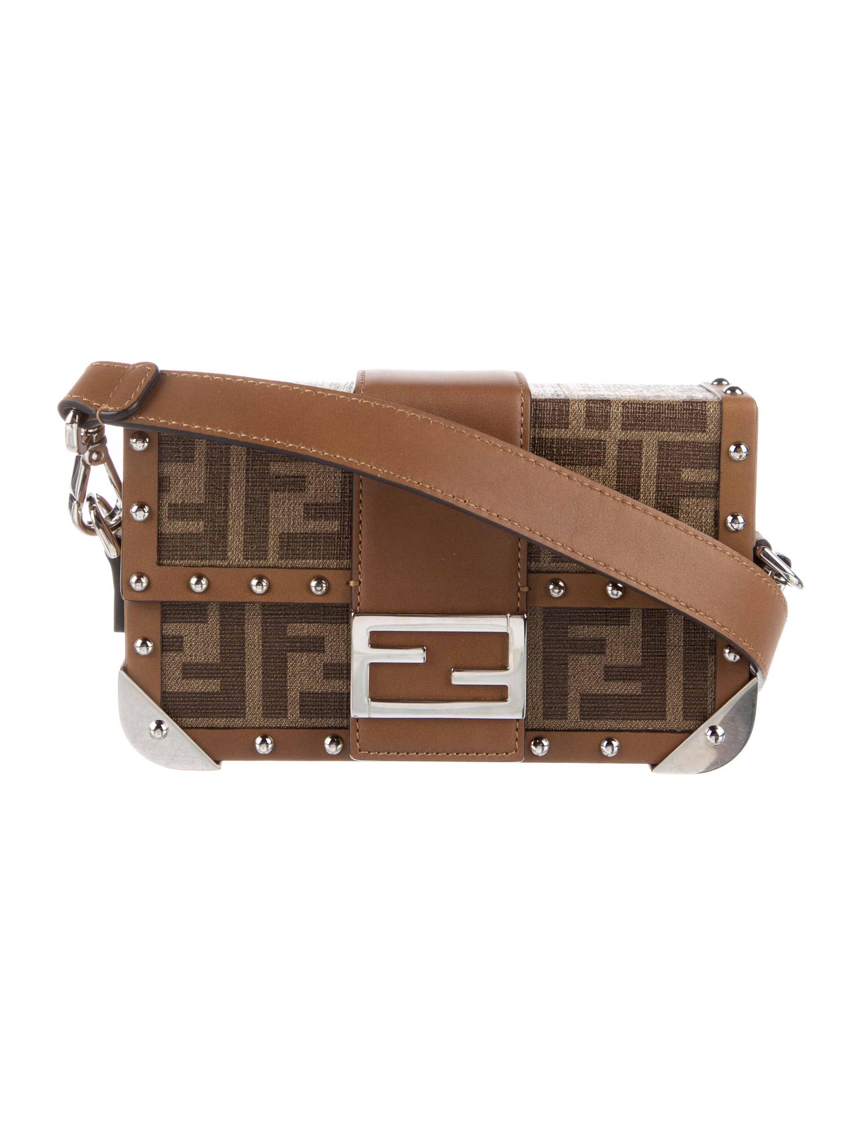 Fendi Zucca Baguette Trunk Mini - Brown Crossbody Bags, Handbags ...
