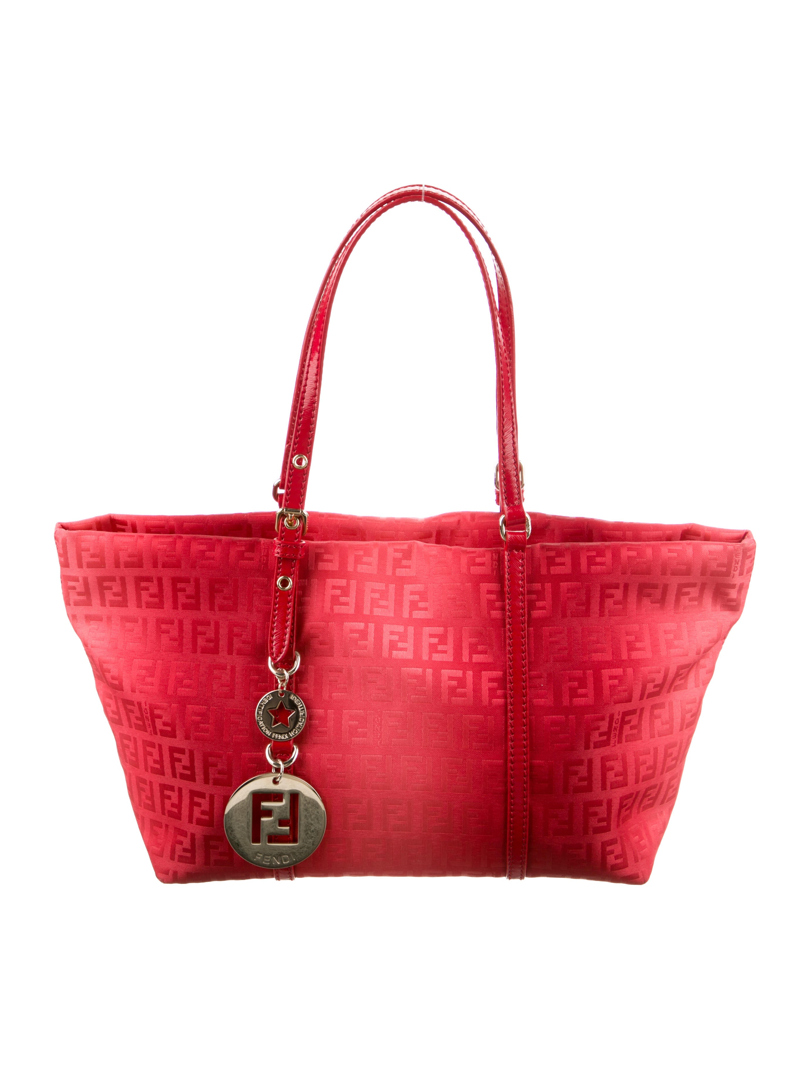 Fendi Small Zucchino Charm Tote - Red Handle Bags, Handbags - FEN256889 ...