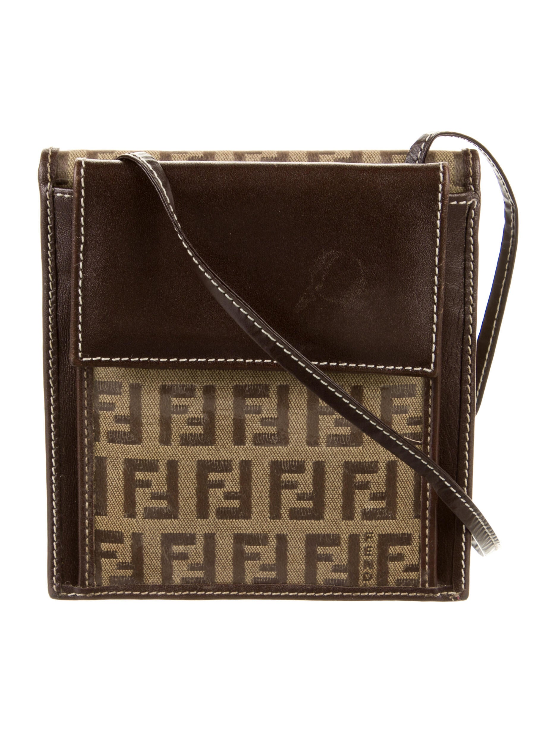 Fendi Suede & Leather Mini Bag - Brown Mini Bags, Handbags - FEN54734 ...