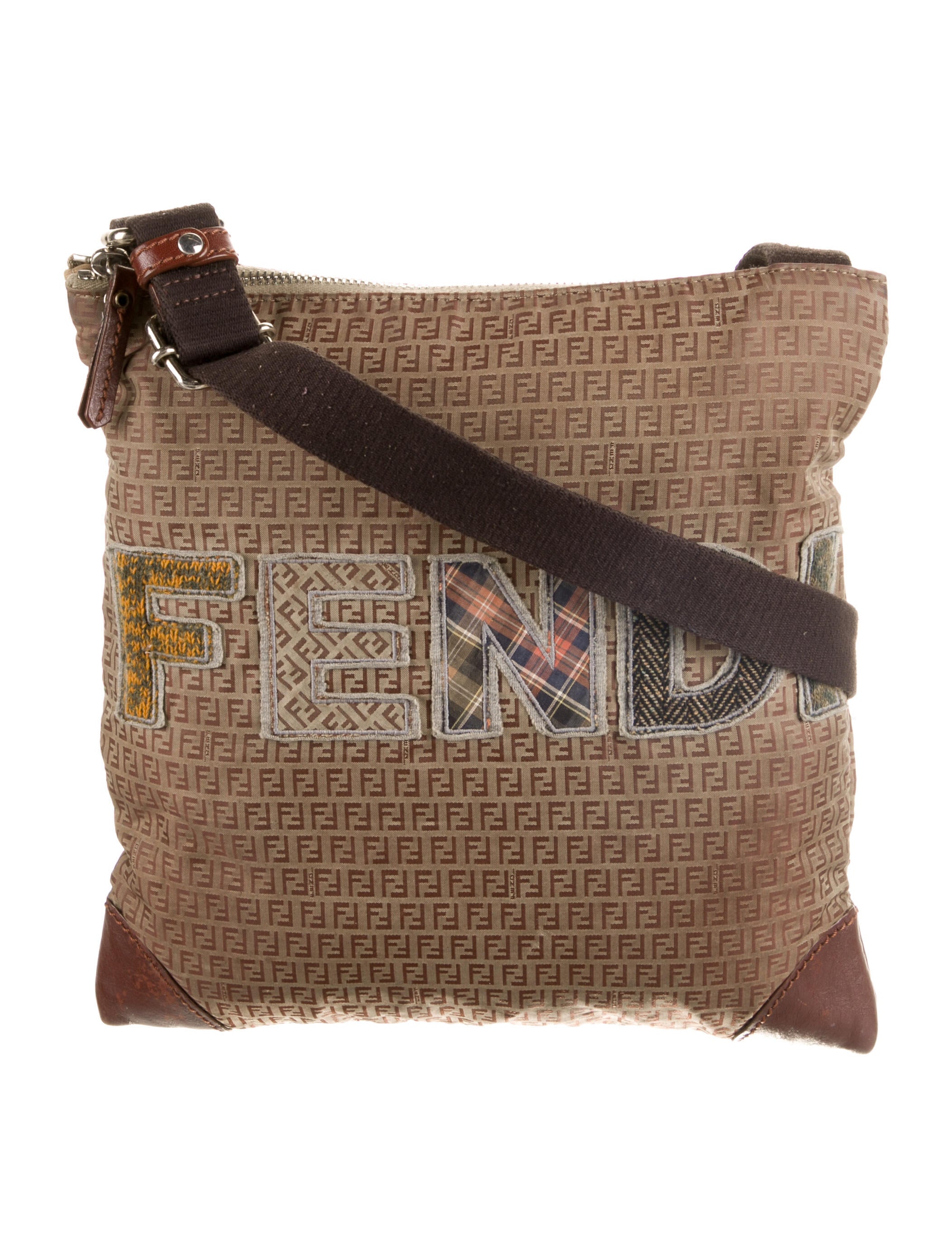 Fendi Vintage Floral Embossed Crossbody - Brown Crossbody Bags ...