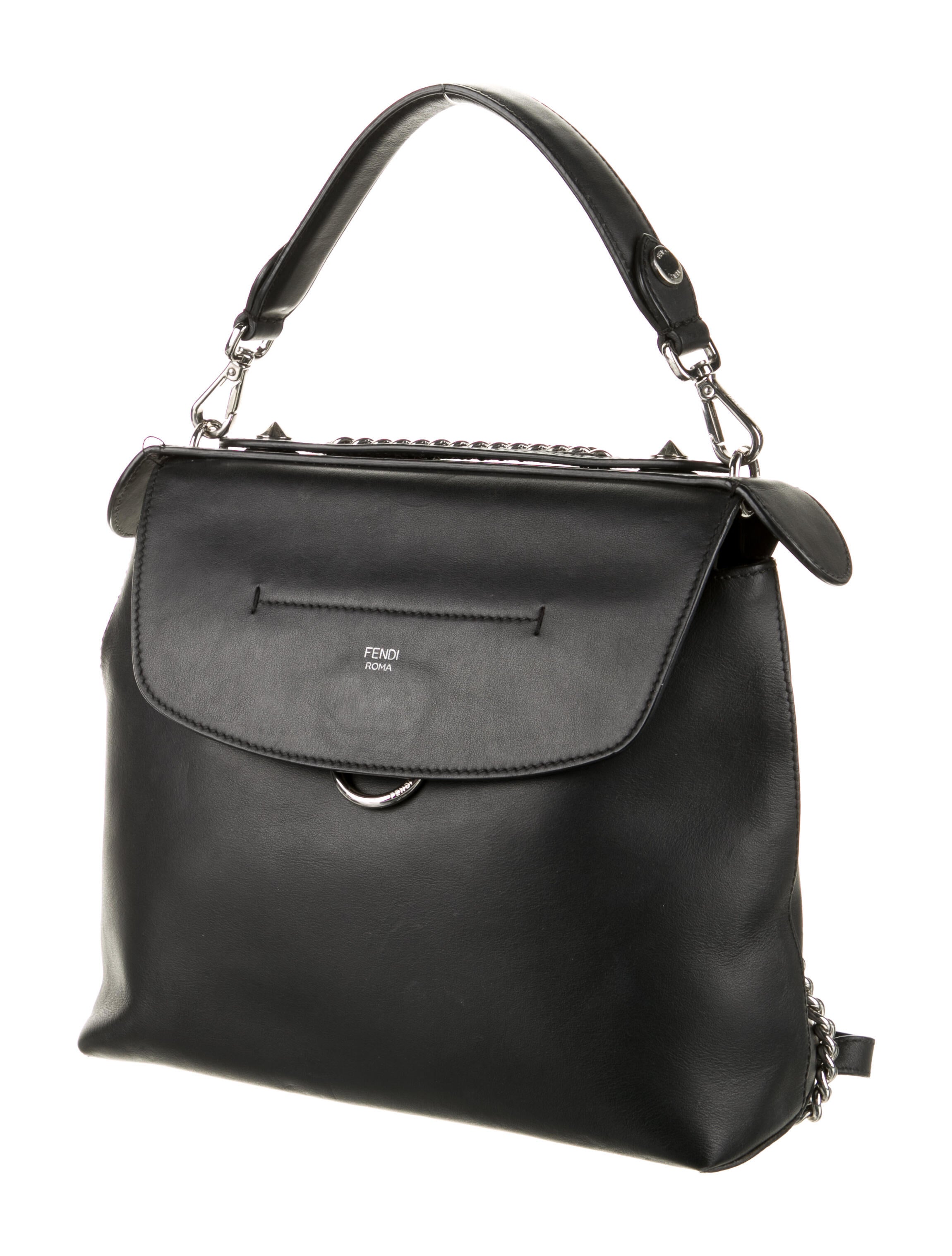 Fendi 2015 Monster Mini Shearling Backpack - Black Backpacks, Handbags ...