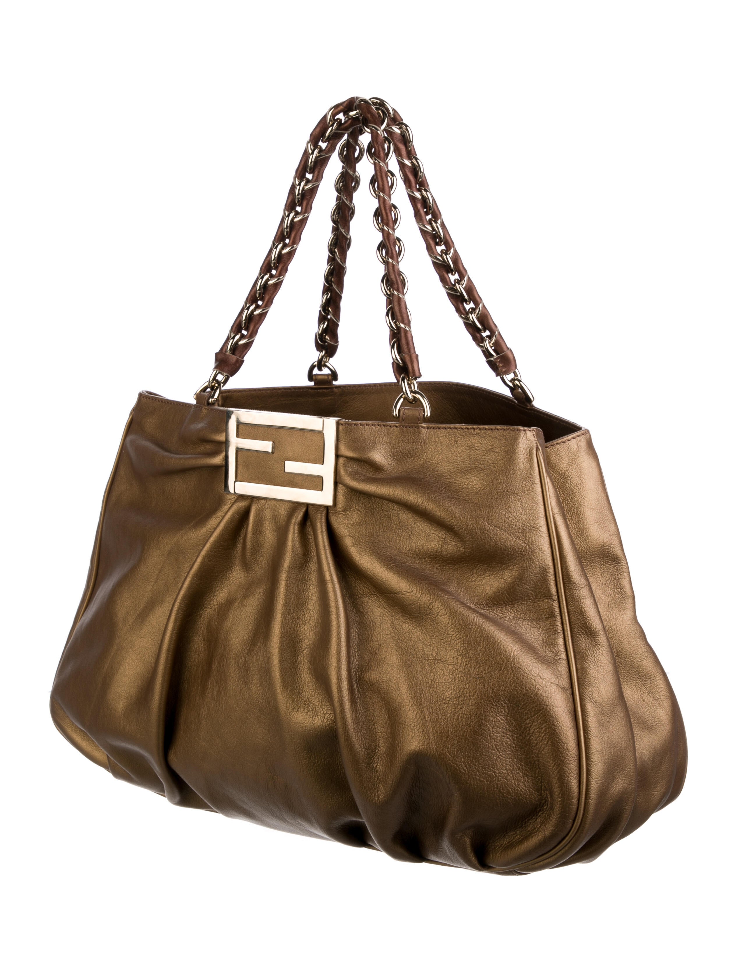 Fendi Selleria Pomodorino Tote - Metallic Shoulder Bags, Handbags ...