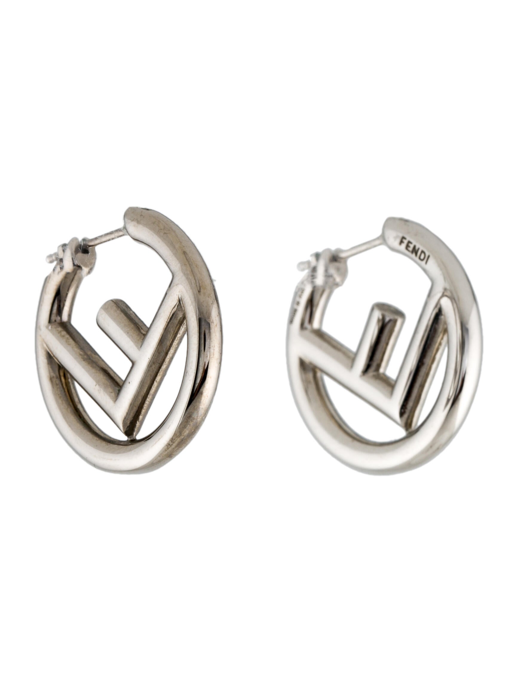 Fendi F is Fendi Hoop Earrings - Bronze Hoop, Earrings - FEN261979 ...