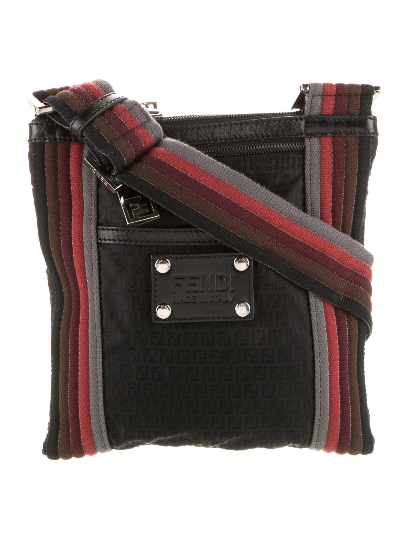 Fendi Logo Crossbody Bag - Black Crossbody Bags, Handbags - FEN229943 ...