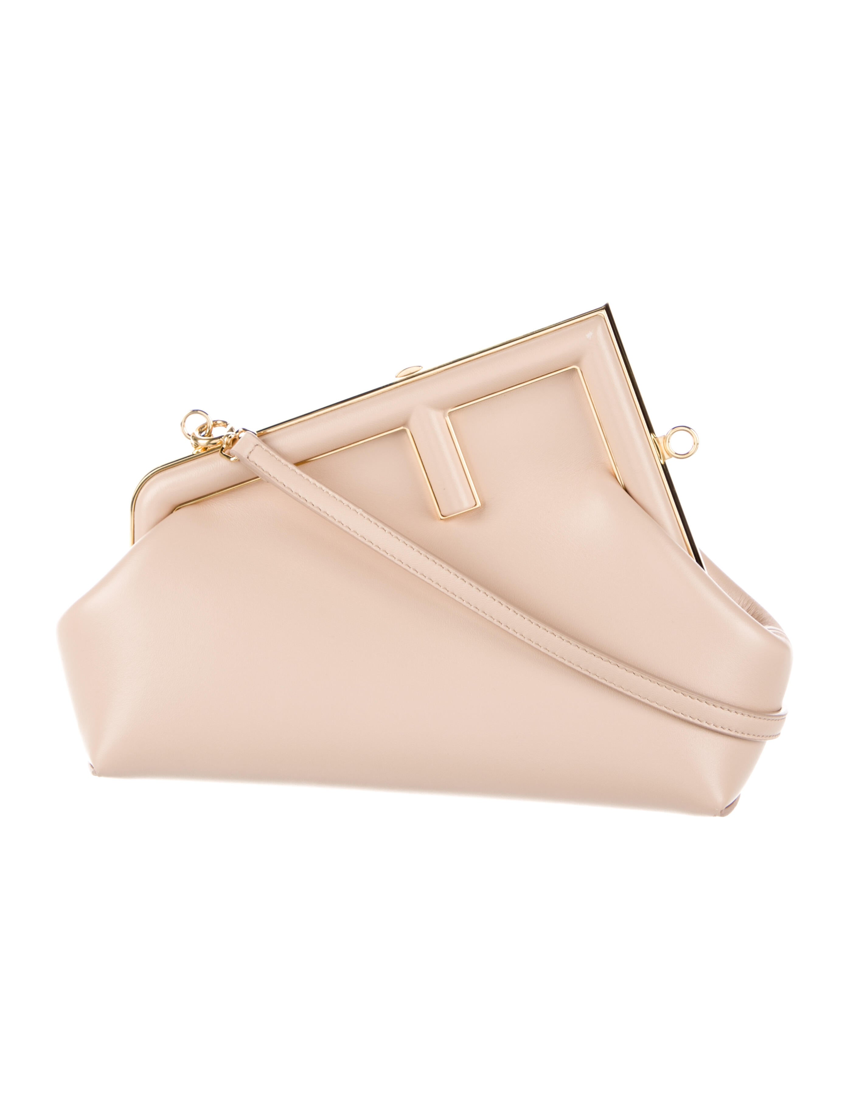 Fendi First Small Clutch w/Strap - Black Clutches, Handbags - FEN239867 ...