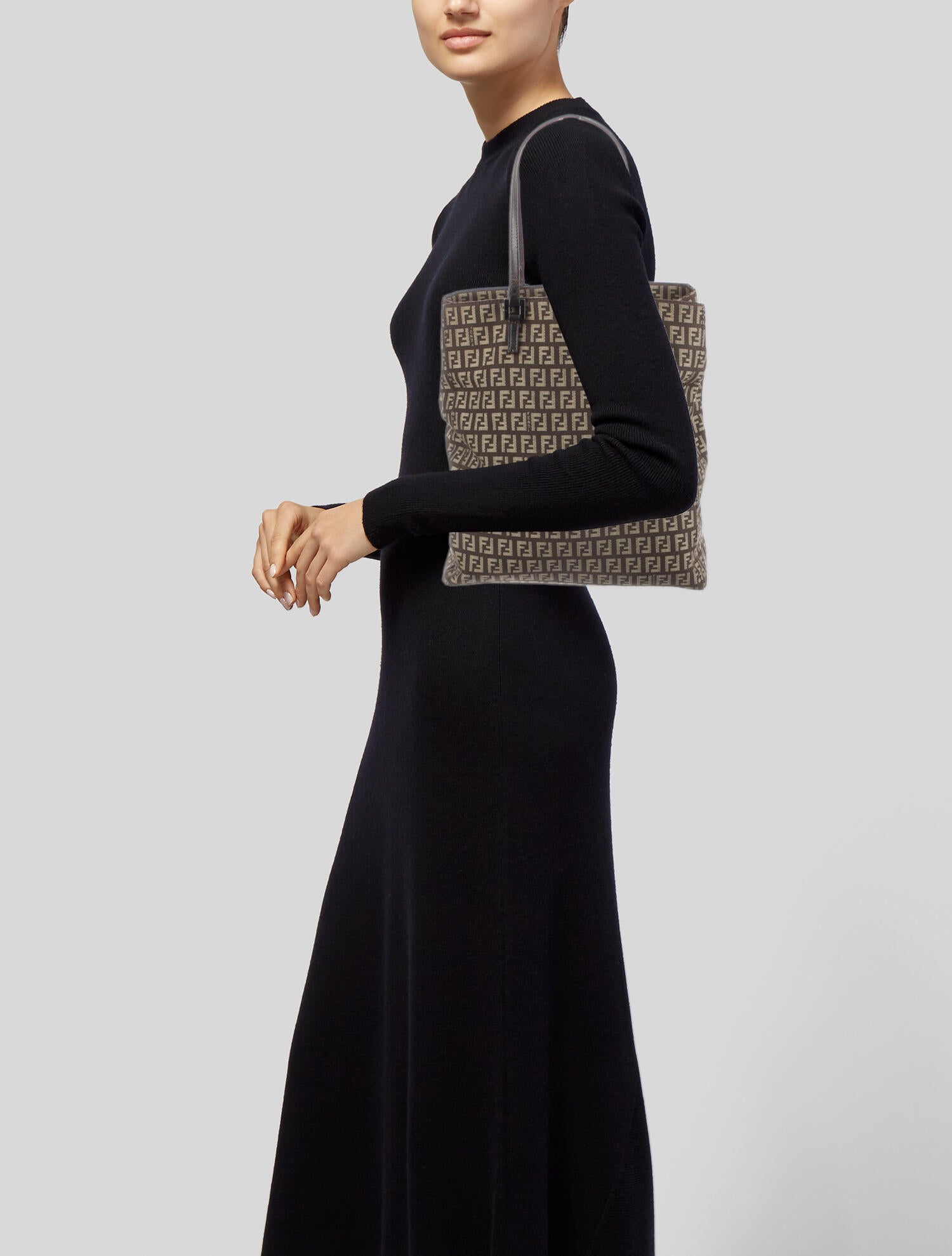 Fendi Small Zucchino Shopper Tote - Brown Shoulder Bags, Handbags ...