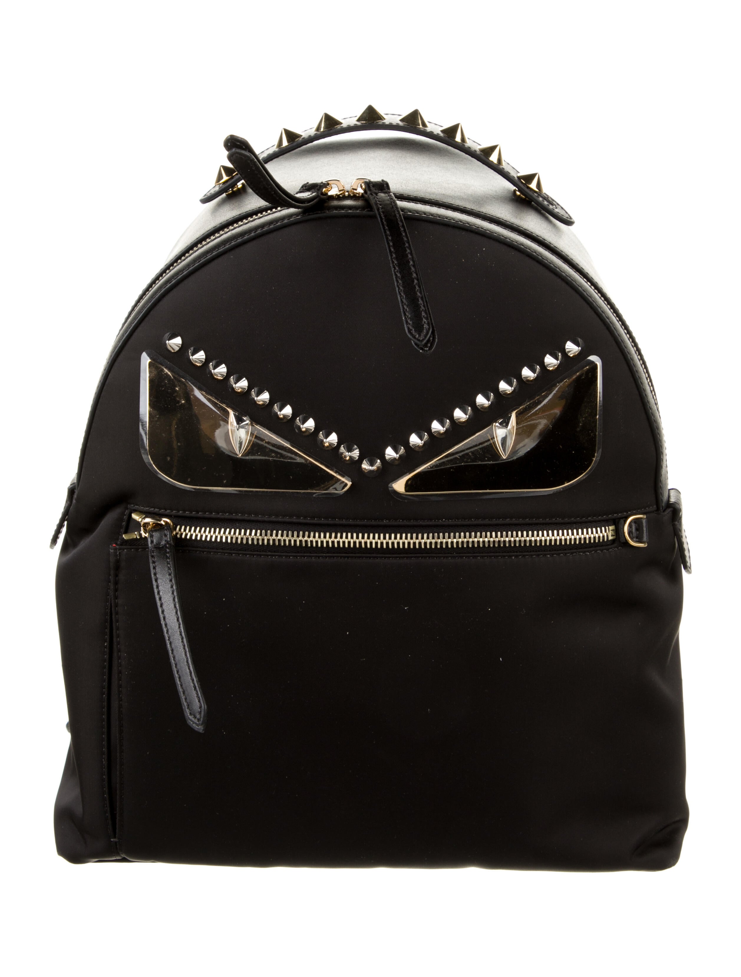 Fendi 2015 Monster Mini Shearling Backpack - Black Backpacks, Handbags ...