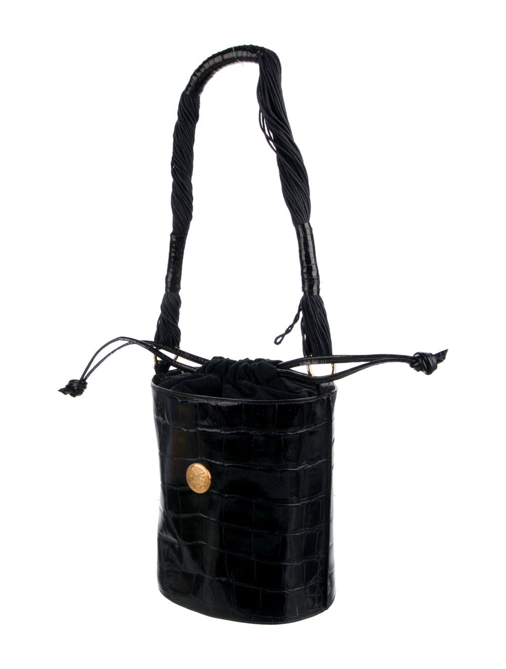 Fendi Crocodile Embossed Bucket Bag - Gem Fendi Crocodile Embossed Bucket Bag - Gem