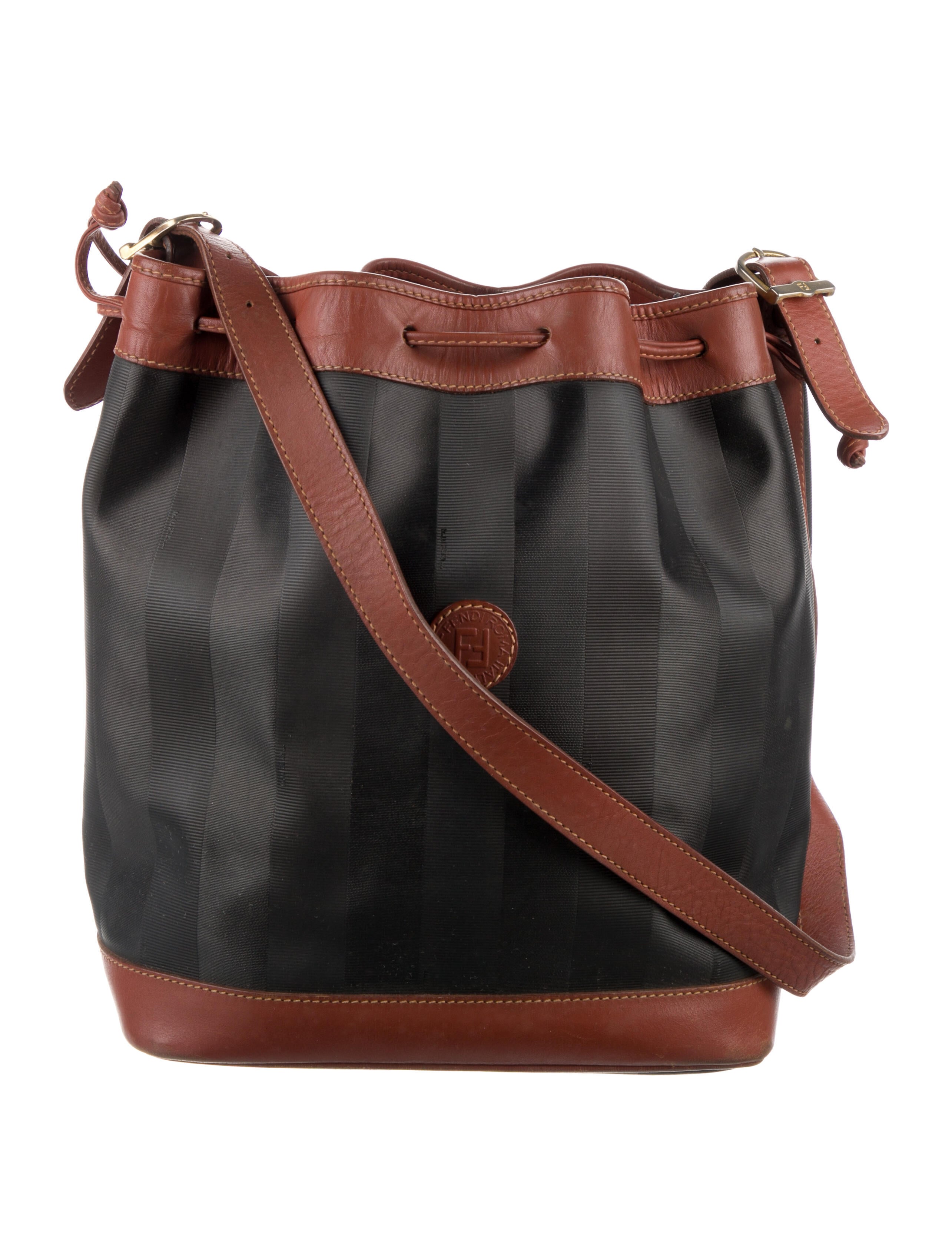 Fendi Pequin Bucket Bag - Black Bucket Bags, Handbags - FEN265555 | The ...