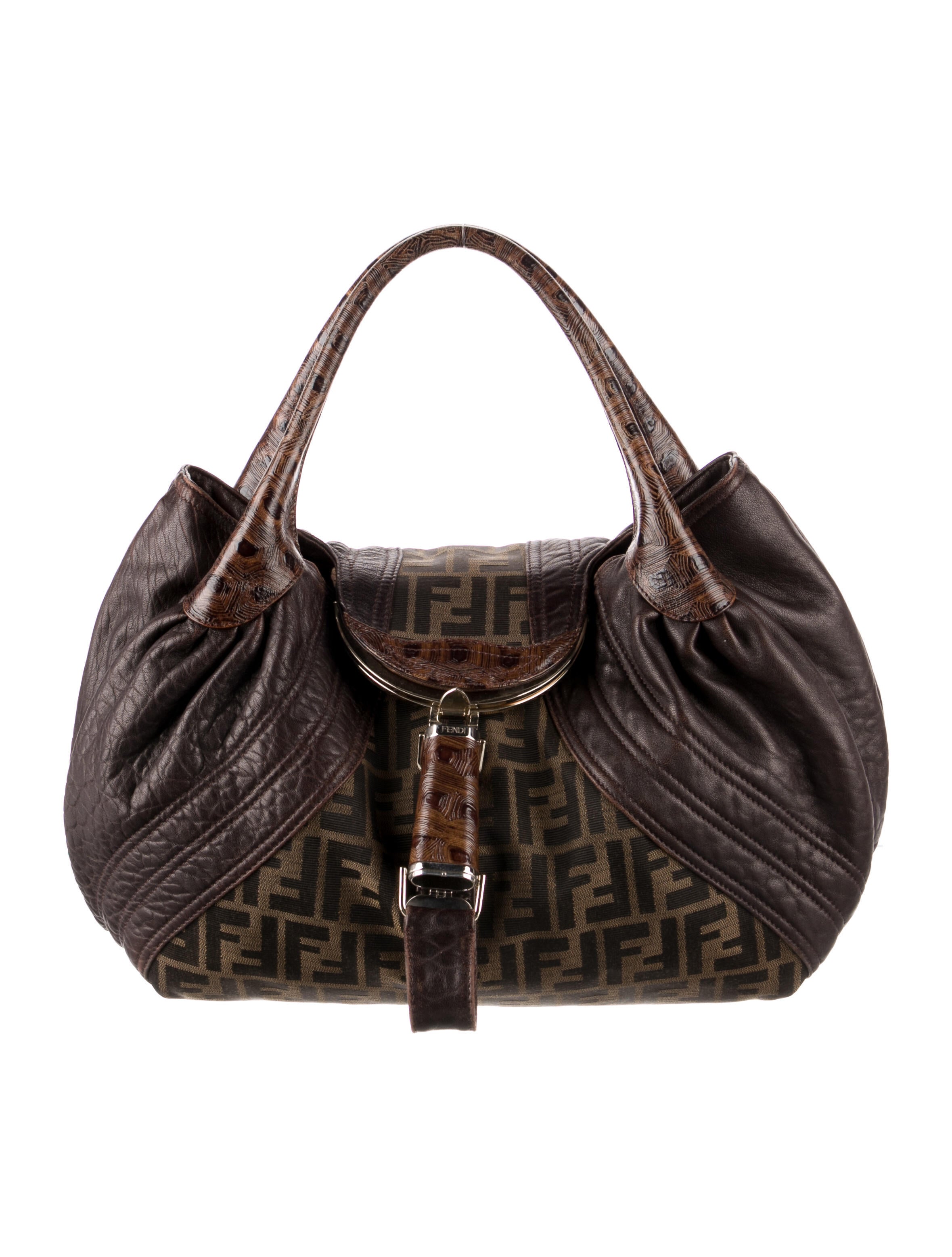 Fendi Ostrich Bag - Brown Shoulder Bags, Handbags - FEN32796 | The RealReal
