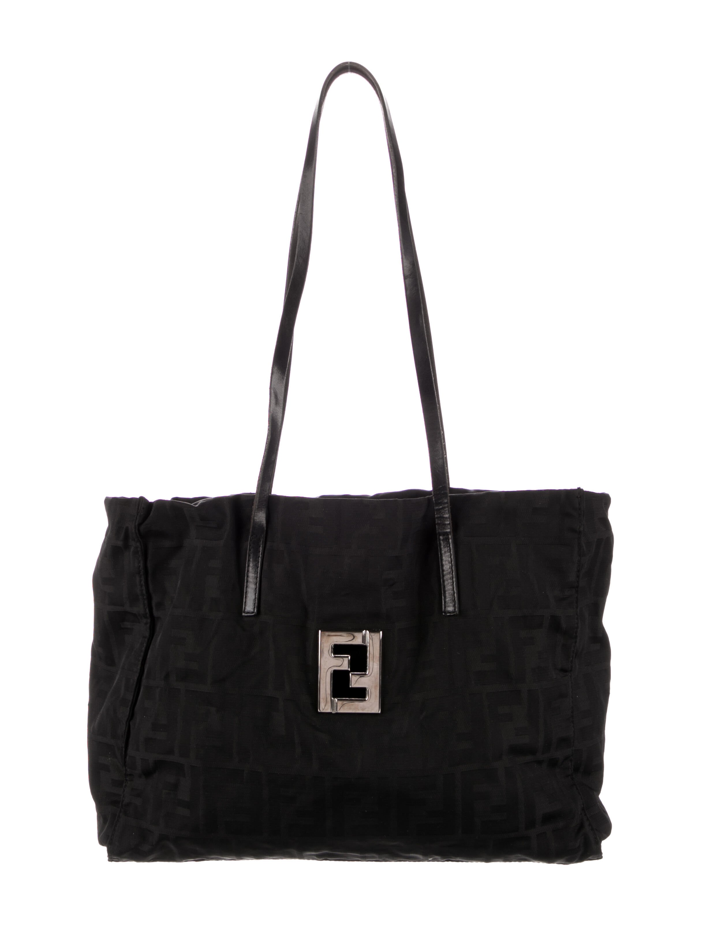 Fendi Large Zucca Mia Tote Bag - Black Totes, Handbags - FEN239121 ...