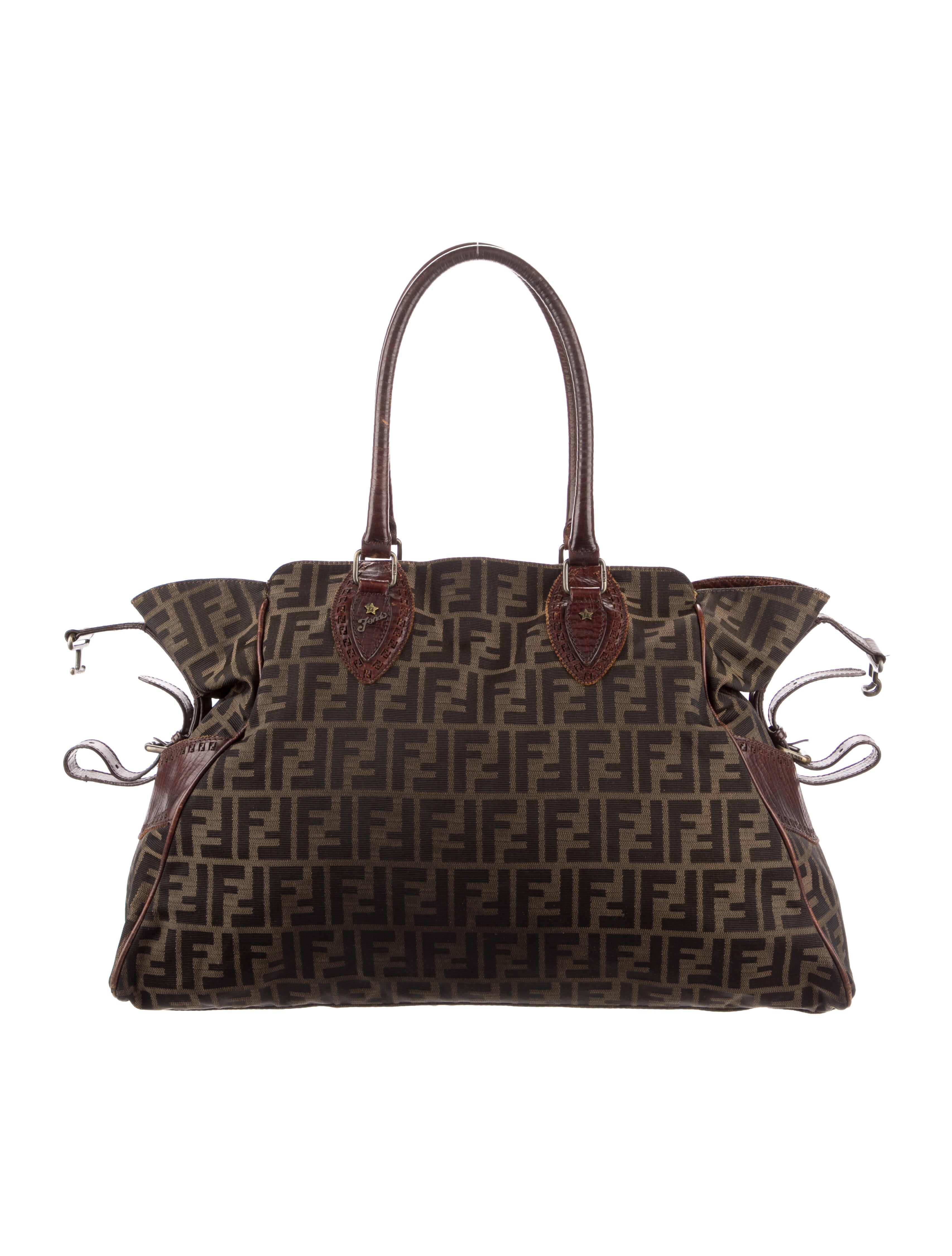 Fendi Zucca Roll Tote - Brown Totes, Handbags - FEN233217 | The RealReal