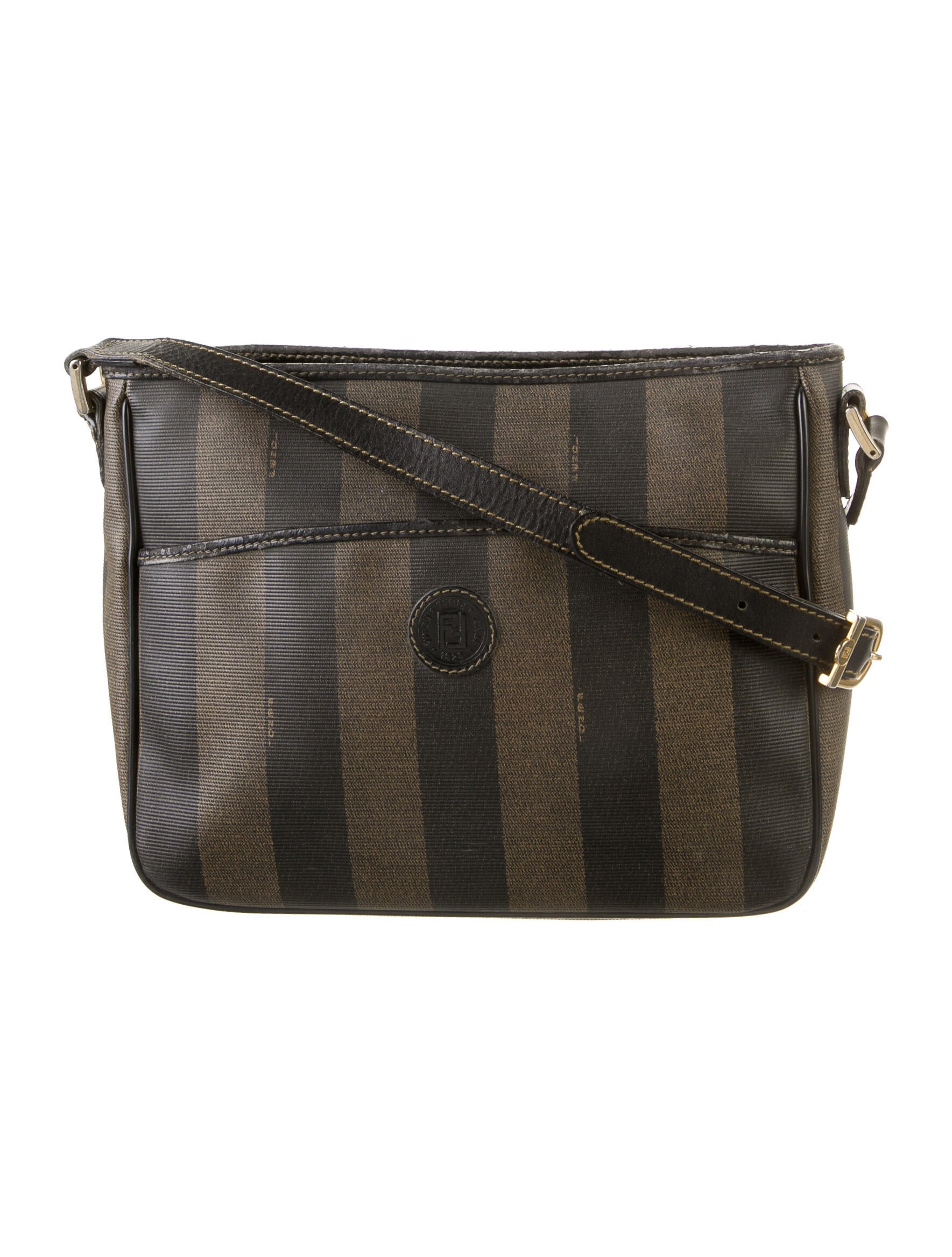Fendi Small Zucchino Messenger Bag - Brown Crossbody Bags, Handbags ...