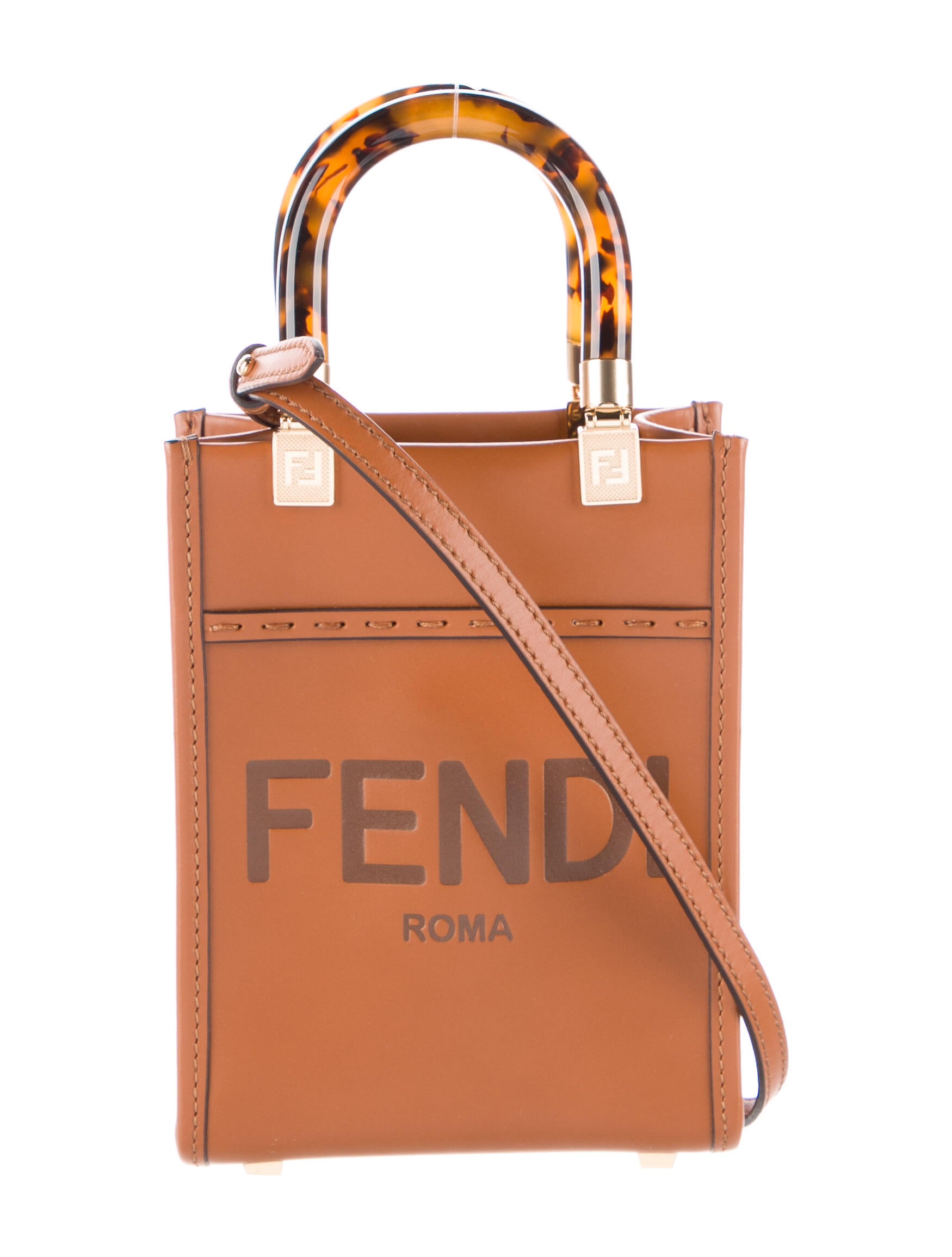 Fendi 2021 Mini Sunshine Shopper Tote - Brown Mini Bags, Handbags ...