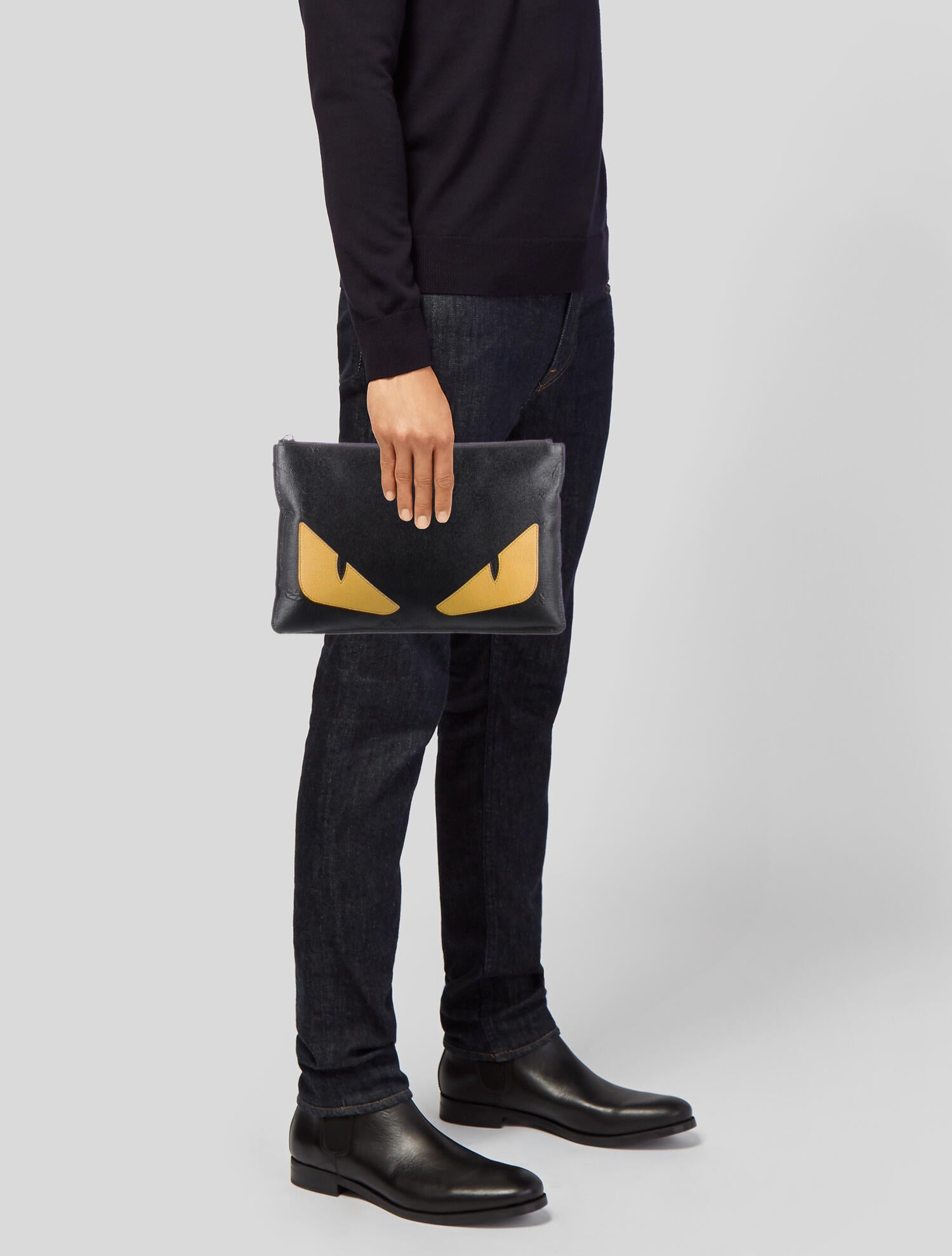 Fendi Monster Pouch - Black Portfolios & Pouches, Bags - FEN268373 ...