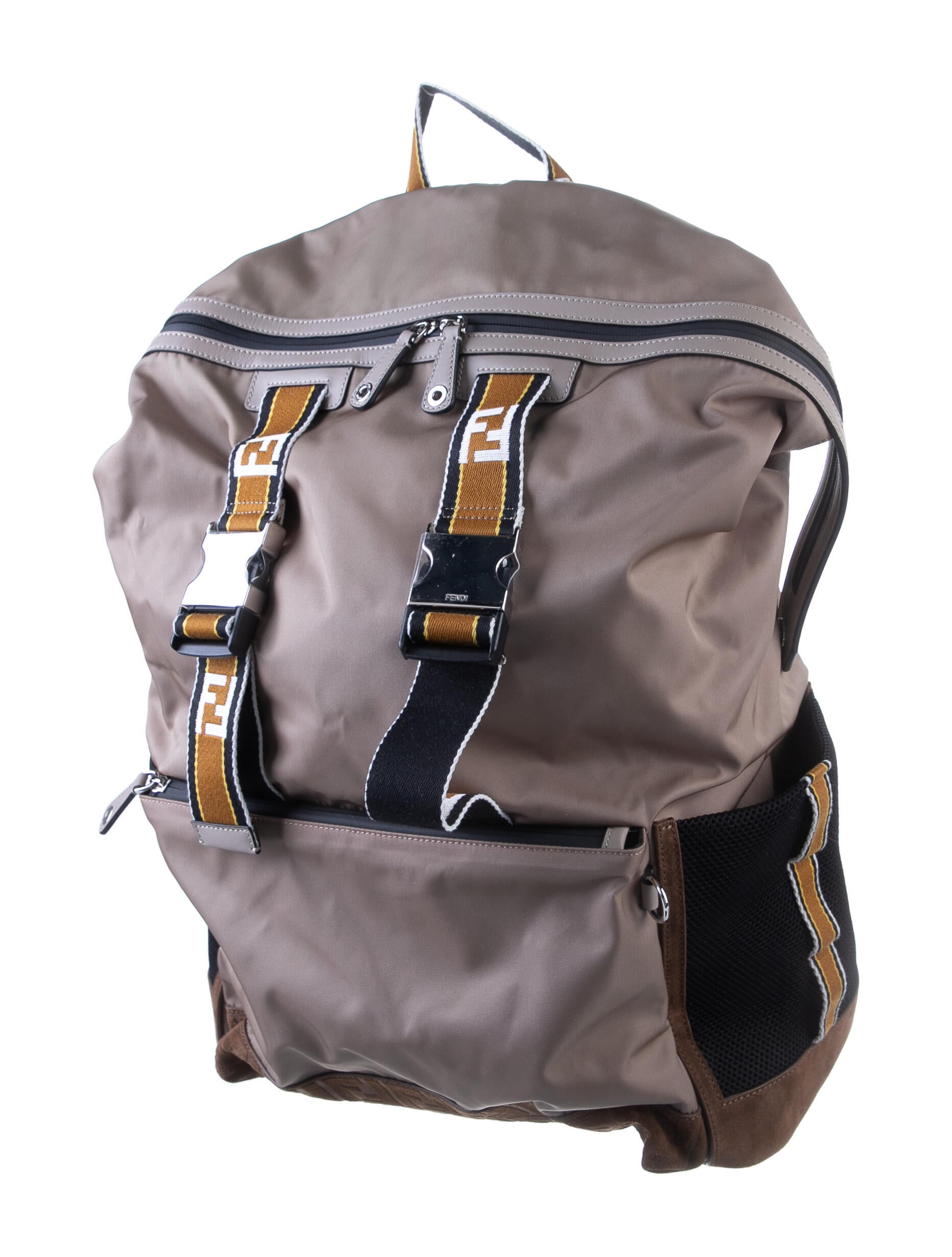 Fendi Zucca Forever Fendi Nylon Backpack - Brown Backpacks, Bags ...