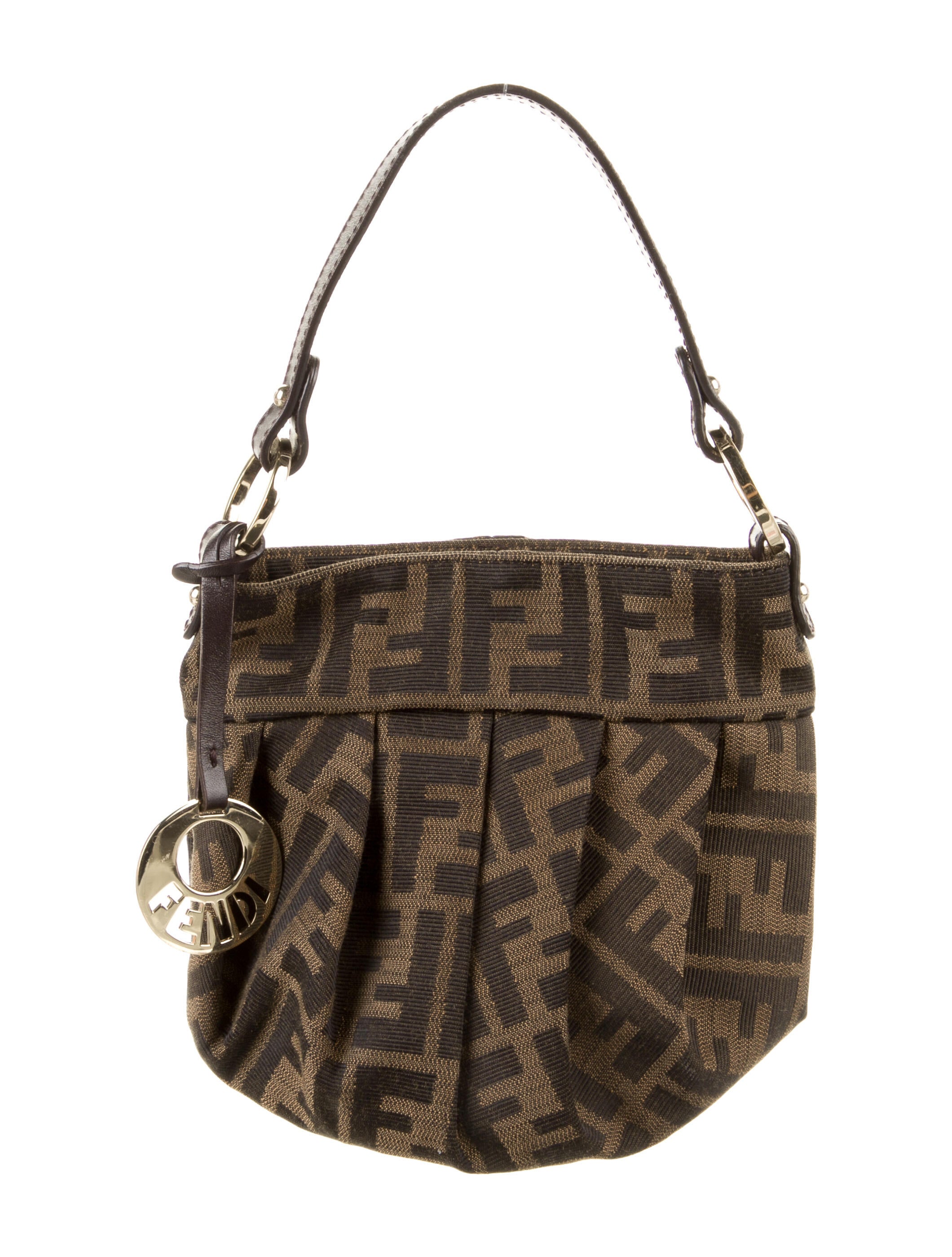 Fendi Mini Shearling Zucca Mon Tresor Bucket Bag - Brown Bucket Bags ...