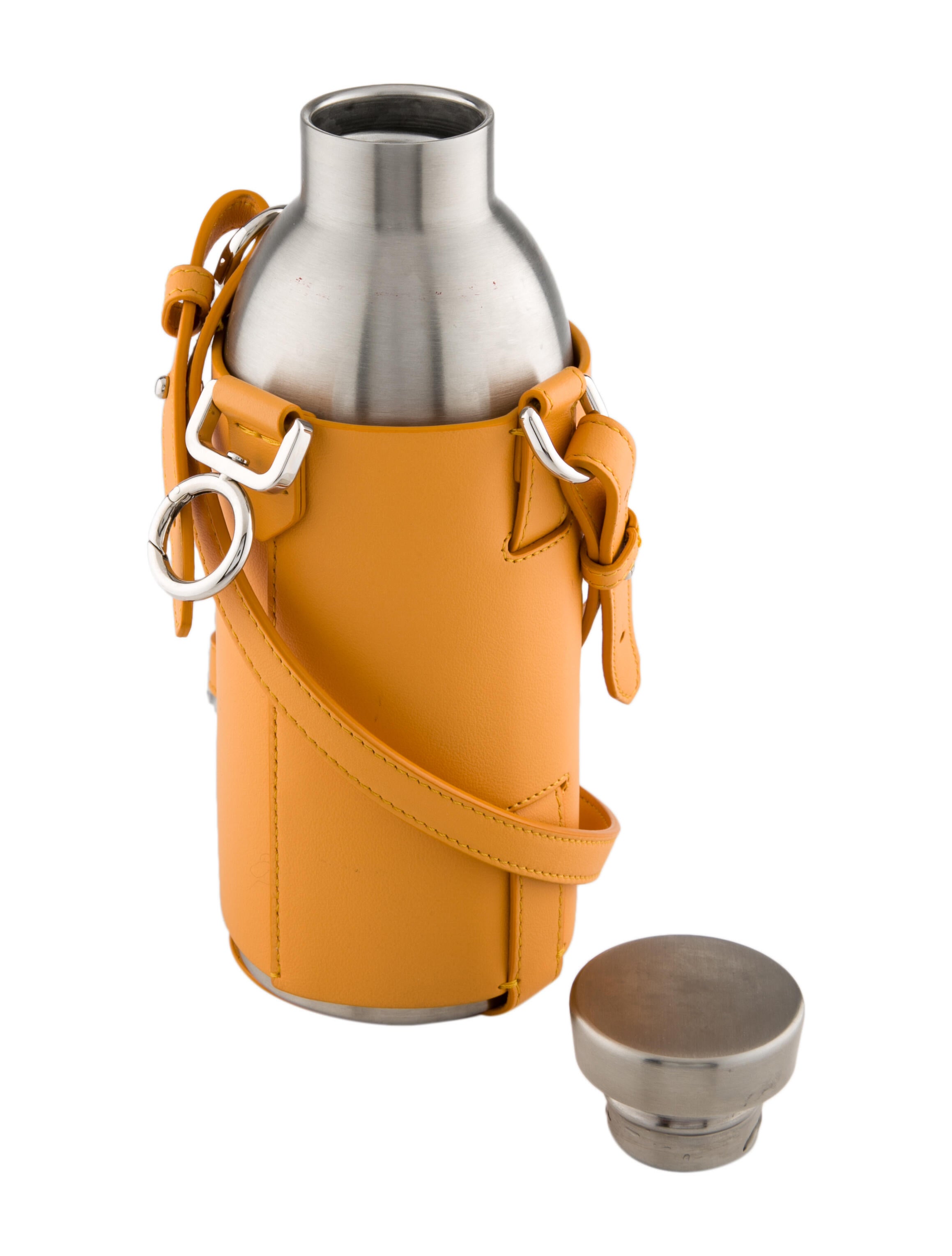 Fendi 24Bottles Flask With Leather Holder - Neutrals Tech & Travel, Decor & Accessories ...