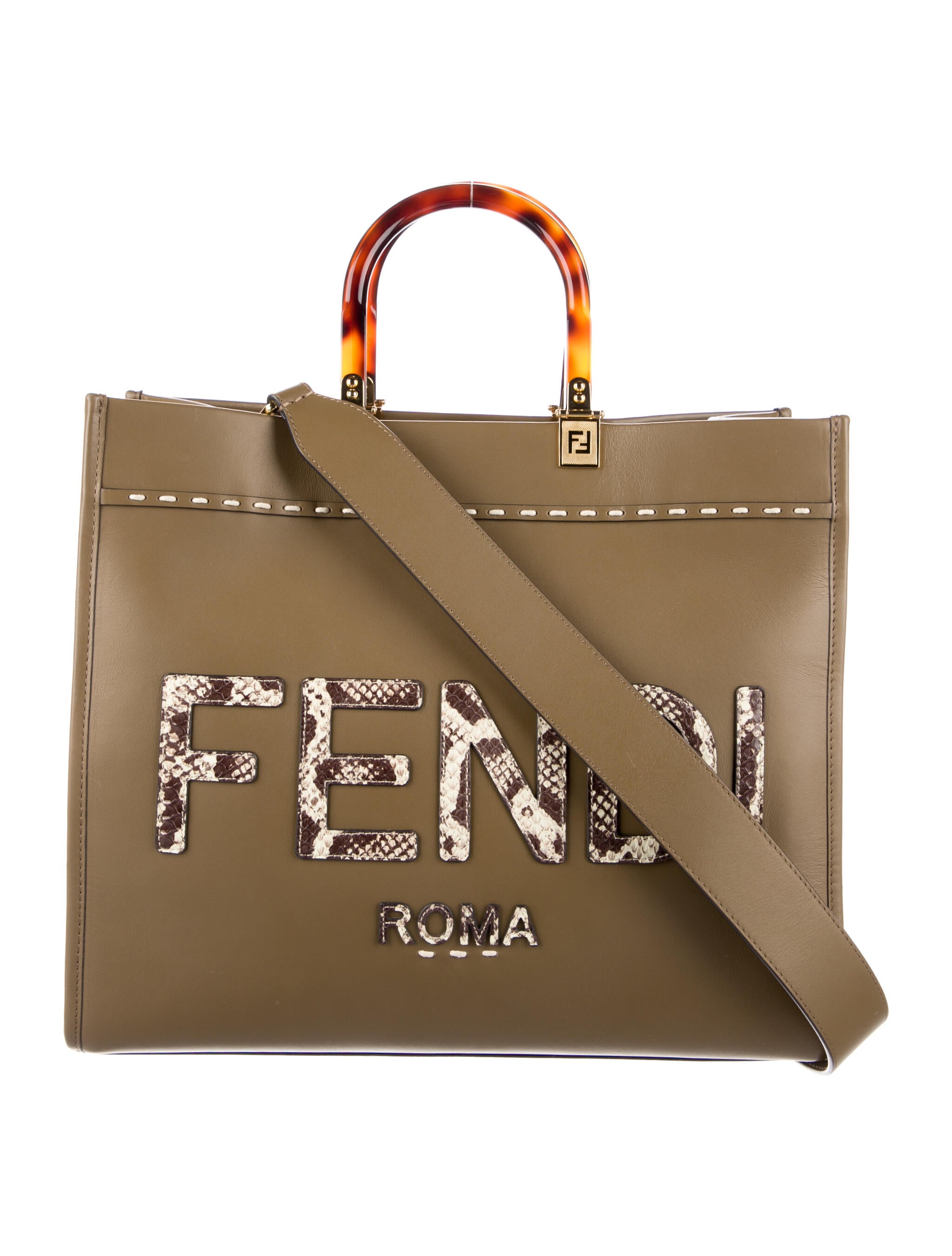 Fendi 2021 Medium Sunshine Shopper Tote - Grey Totes, Handbags ...