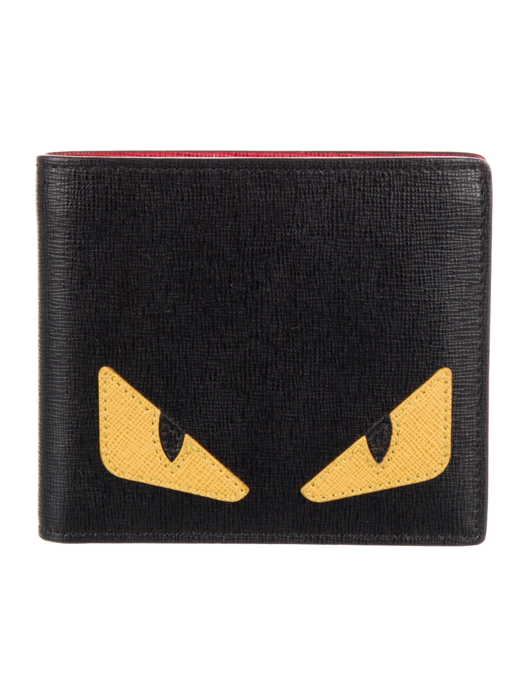 Fendi Monsters Motif Leather Bifold Wallet - Black Wallets, Accessories ...