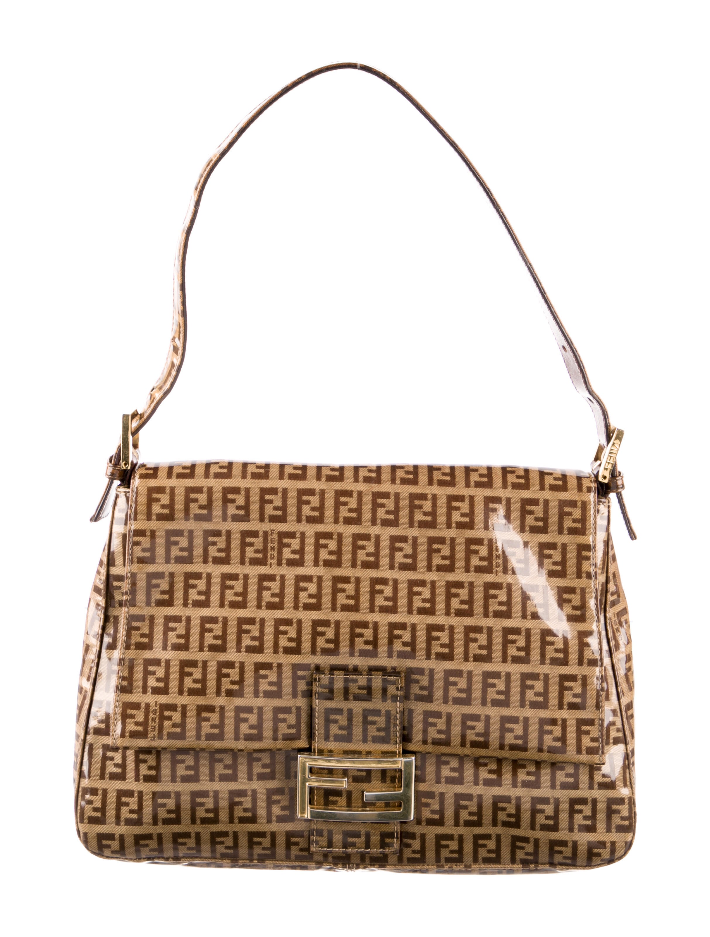 Fendi Zucchino Mamma Baguette - Brown Shoulder Bags, Handbags ...