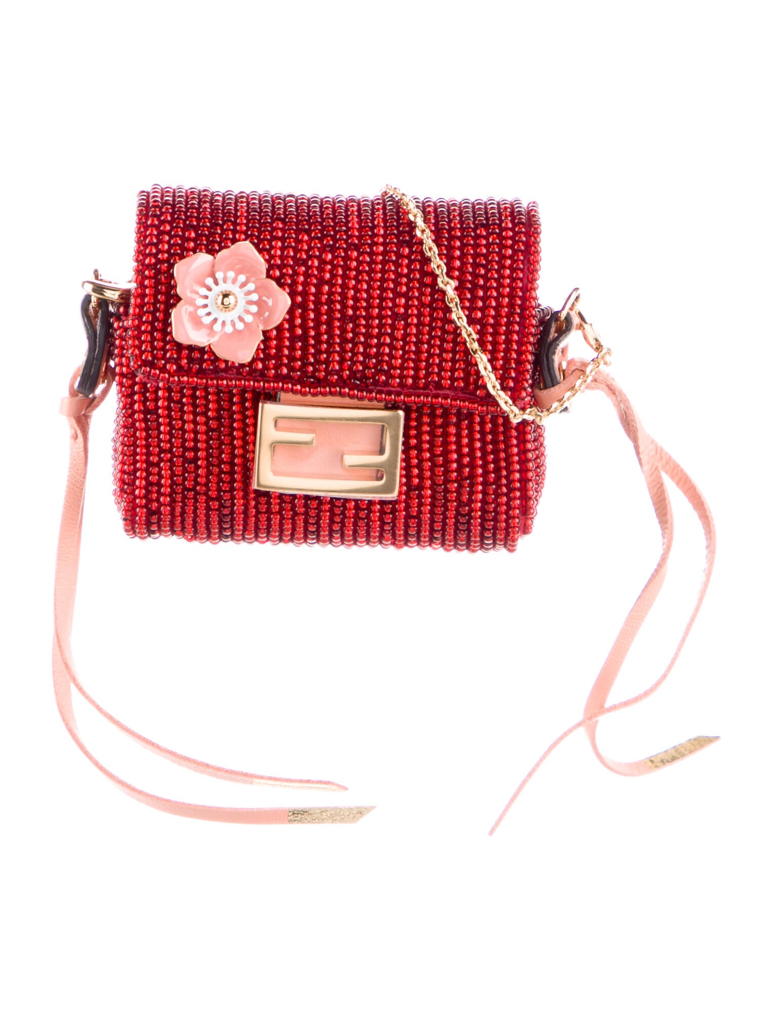Fendi 2020 Nano Raffia Baguette Charm - Red Mini Bags, Handbags ...