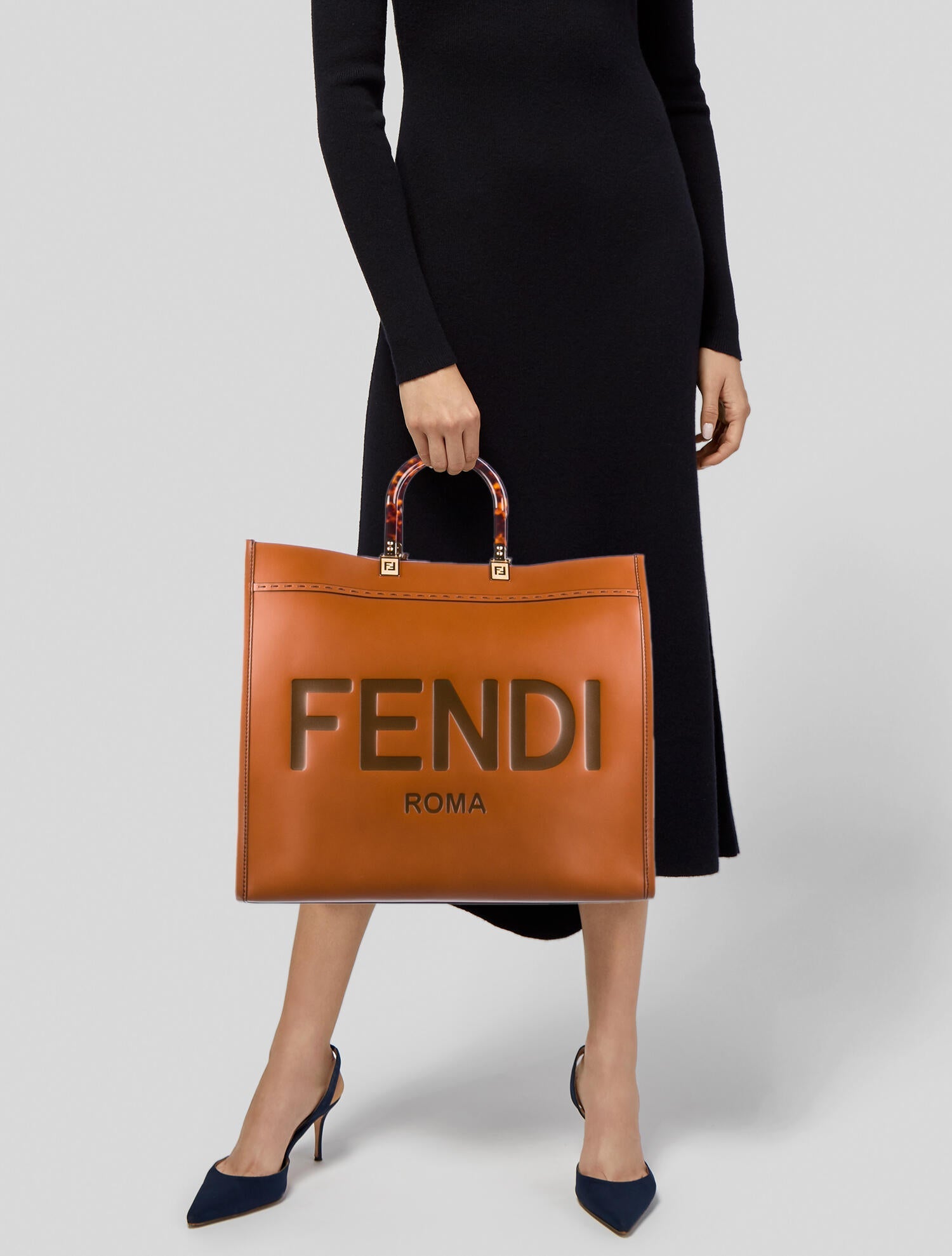 Fendi Large Sunshine Tote - Brown Totes, Handbags - FEN278827 | The ...