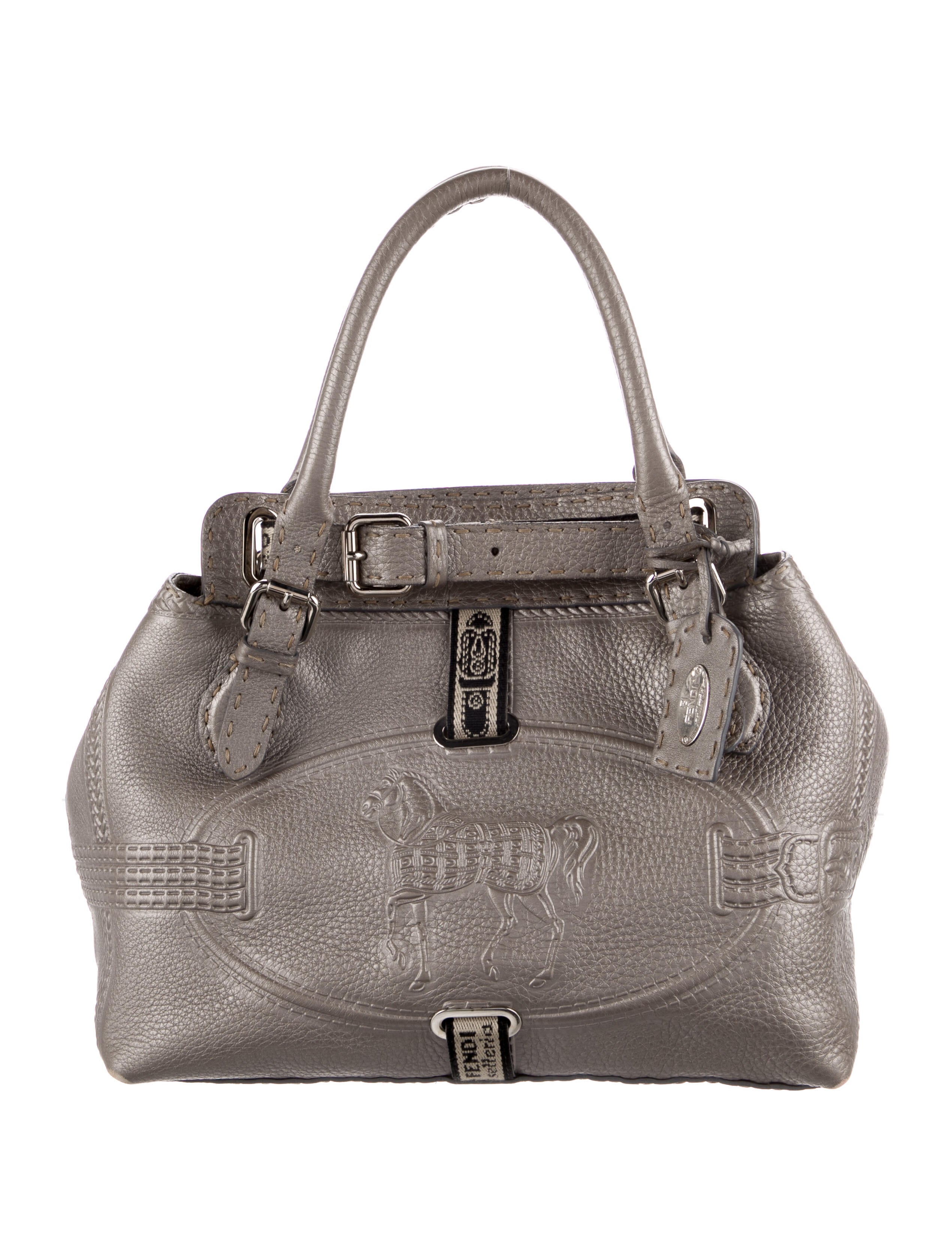 Fendi Small Selleria Villa Borghese Tote - Metallic Totes, Handbags ...