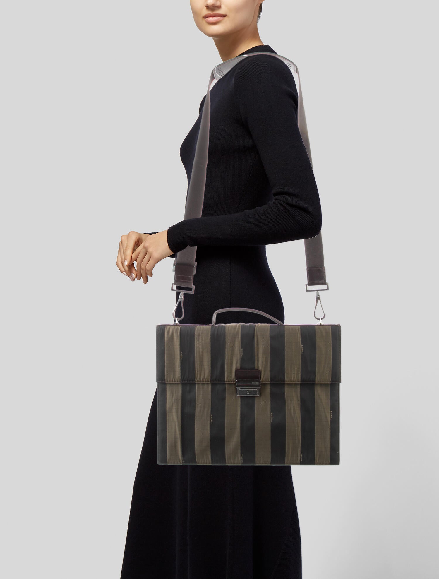 Fendi Vintage Pequin Briefcase - Portfolios & Pouches, Bags | The RealReal