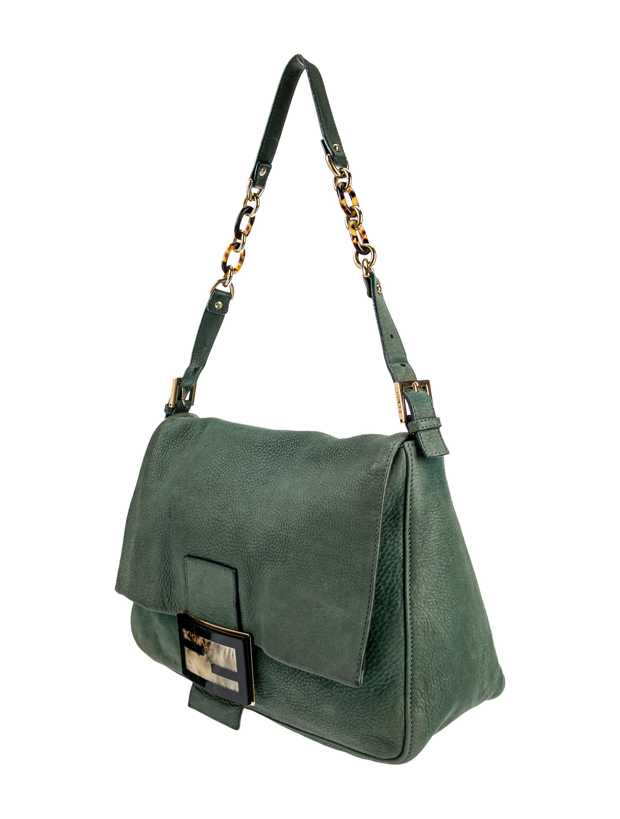 Fendi Metallic Mama Forever Baguette - Green Shoulder Bags, Handbags ...