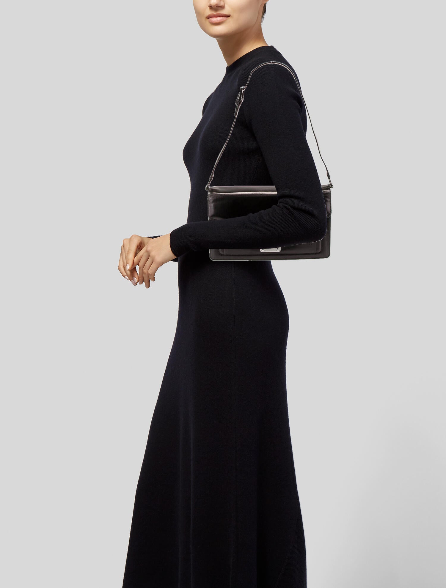 Fendi Vintage Leather Shoulder Bag - Black Shoulder Bags, Handbags ...