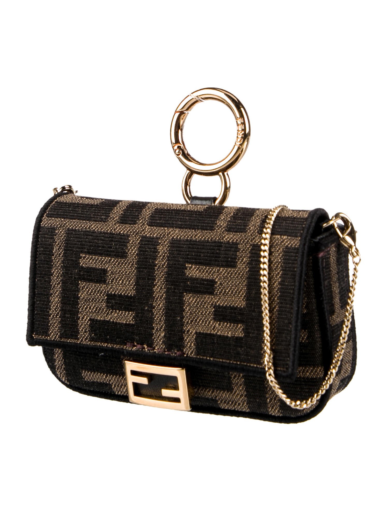 Fendi 2022 FF 1974 Nano Baguette Bag Charm - Brown Mini Bags, Handbags ...