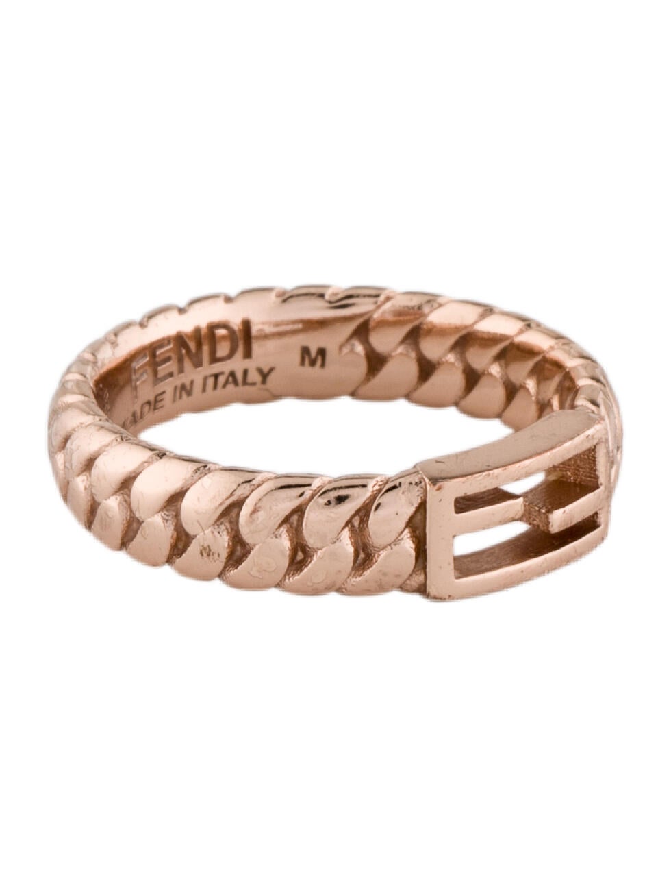 Fendi Baguette Ring Brass Band Rings FEN287053 The RealReal