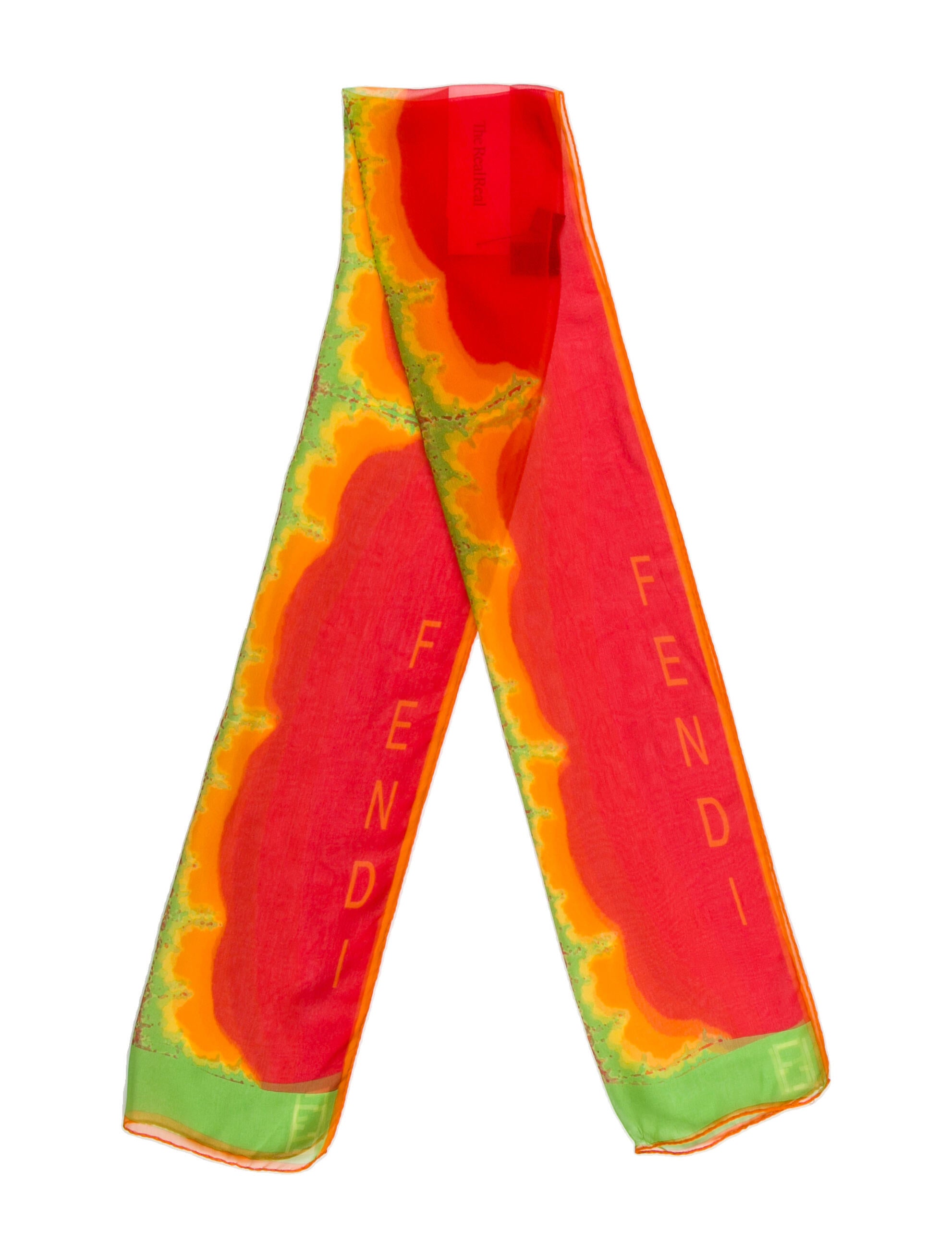 Fendi Silk Printed Scarf - Red Scarves and Shawls, Accessories ...