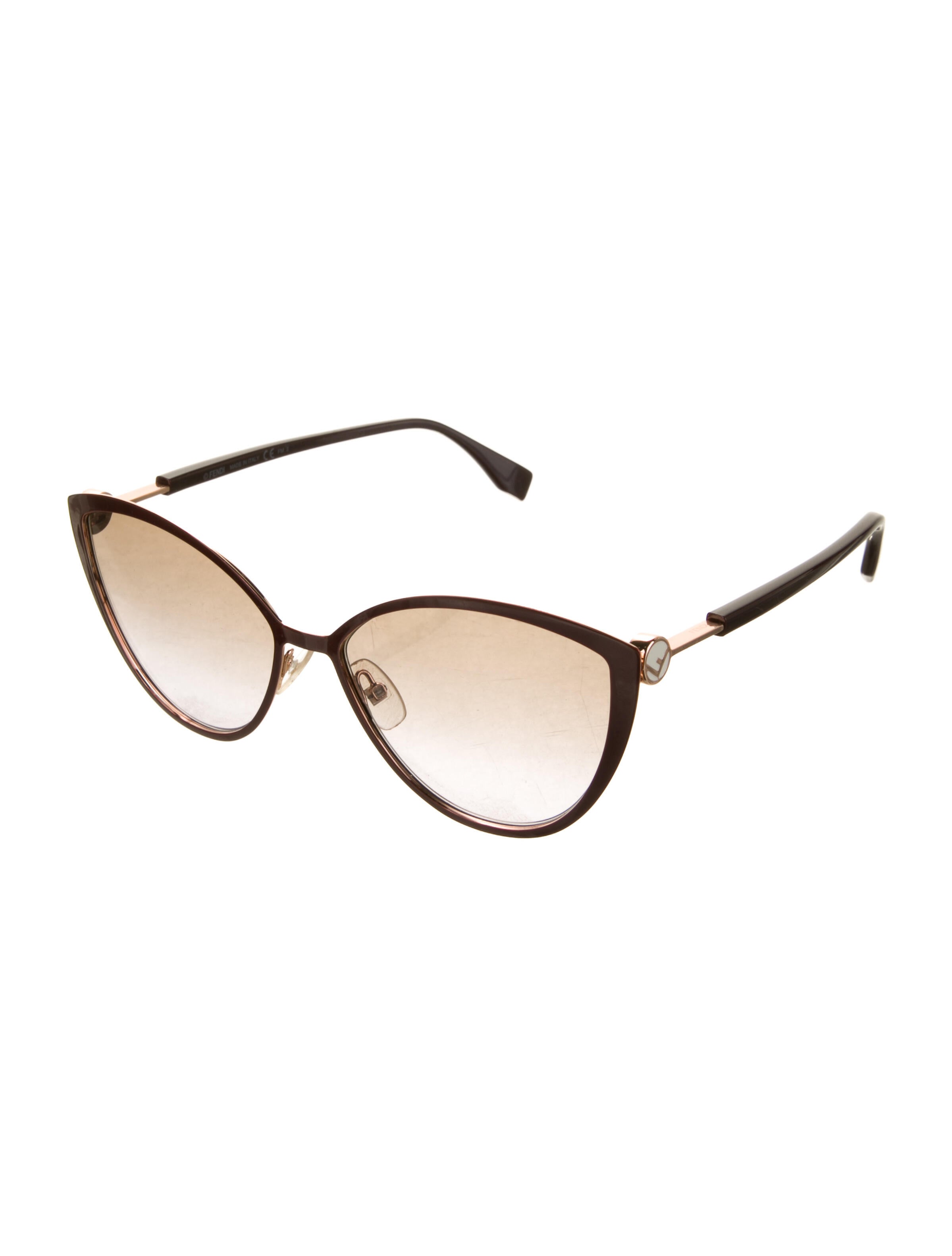 Fendi Cat-Eye Gradient Sunglasses - Burgundy Sunglasses, Accessories ...