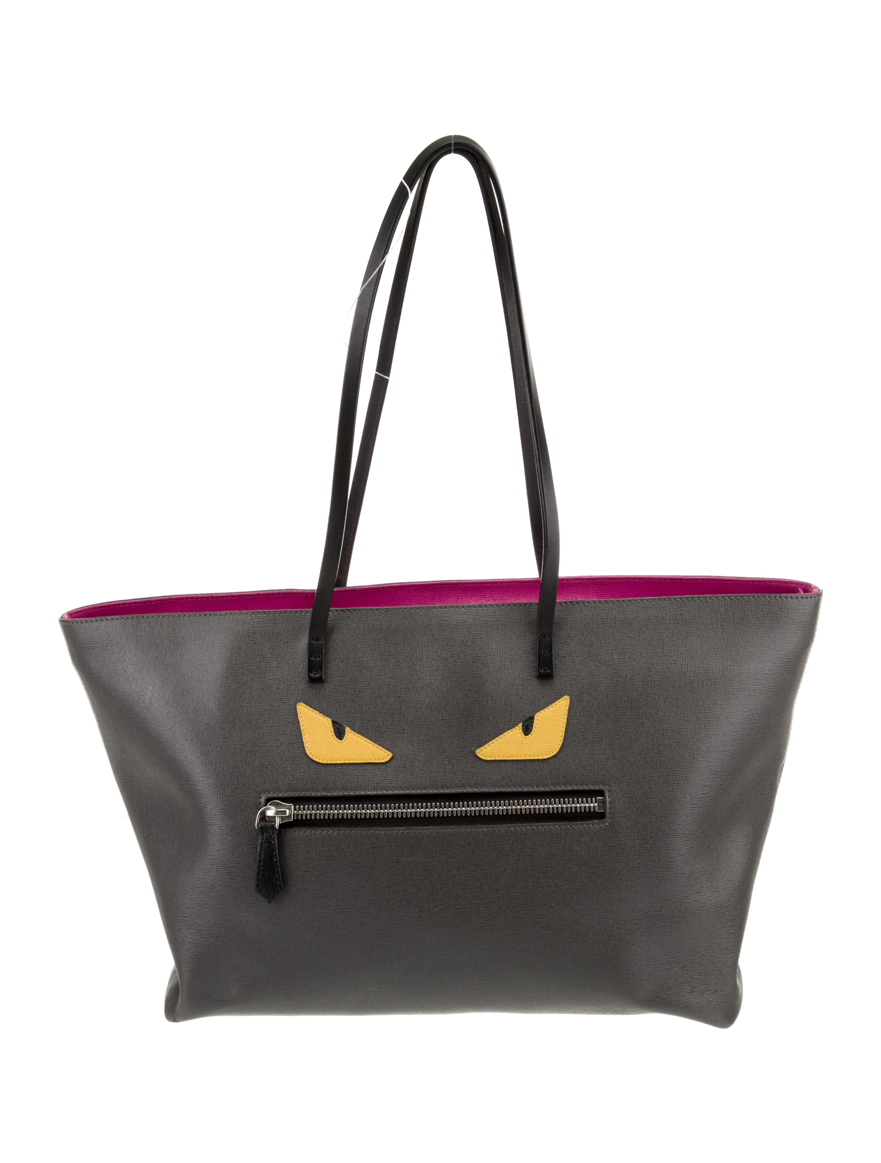 Fendi Medium Monster Roll Tote - Grey Totes, Handbags - FEN291773 | The ...