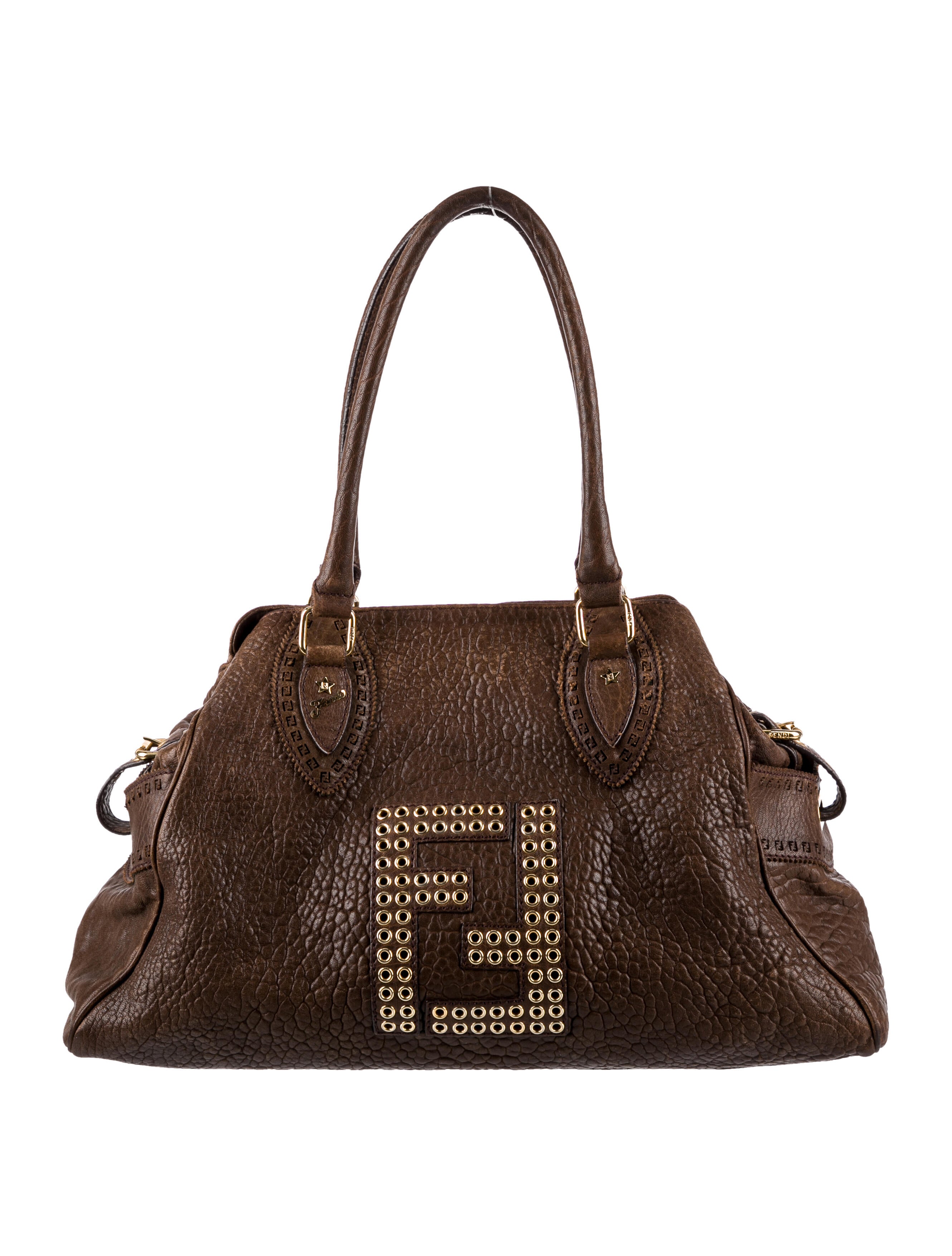 Fendi Grommet Bag de Jour - Brown Shoulder Bags, Handbags - FEN291972 ...